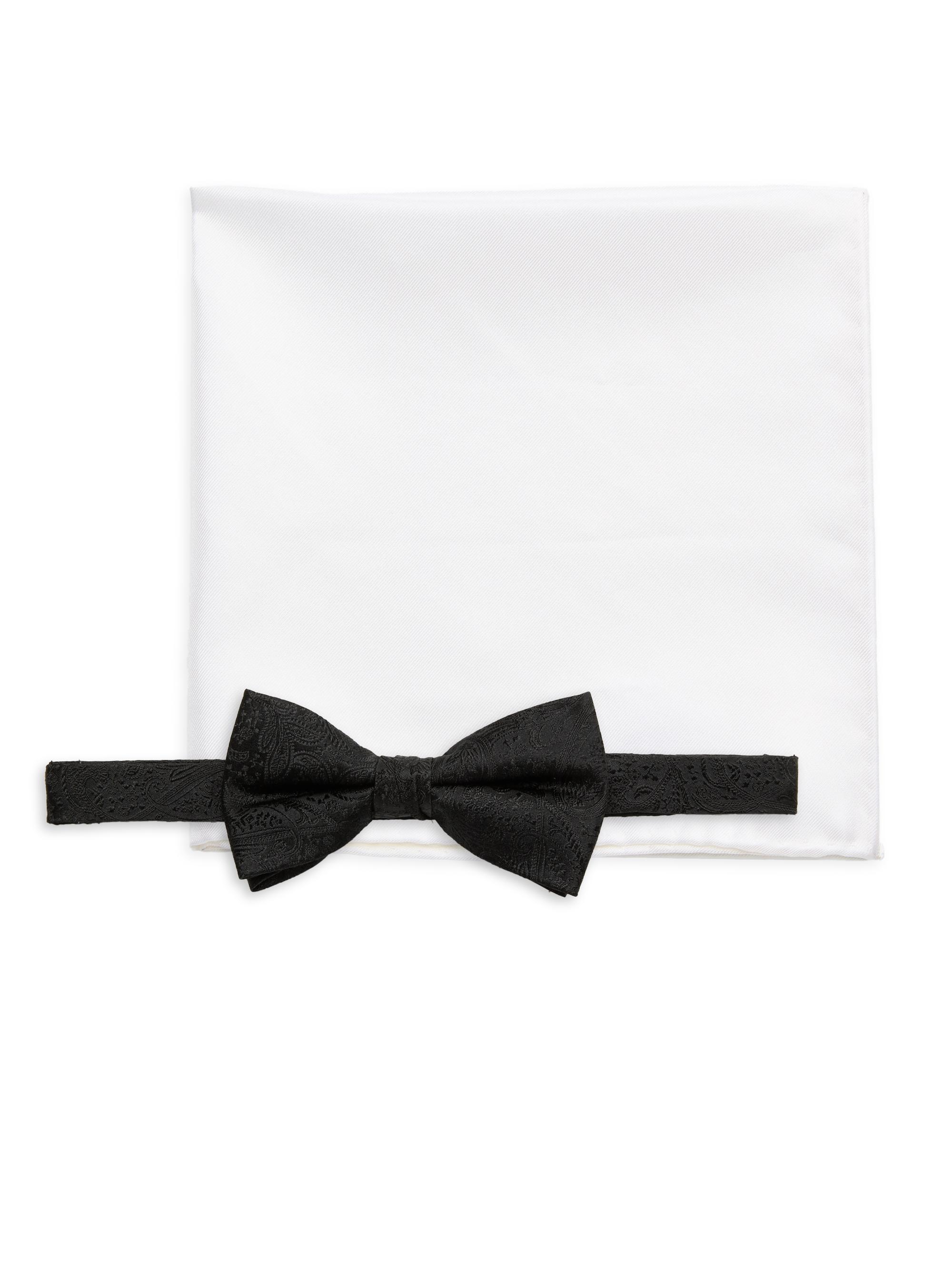 Click here for Hickey Freeman Mens 2-Piece Pre-Tie Bow Tie & Pock... prices