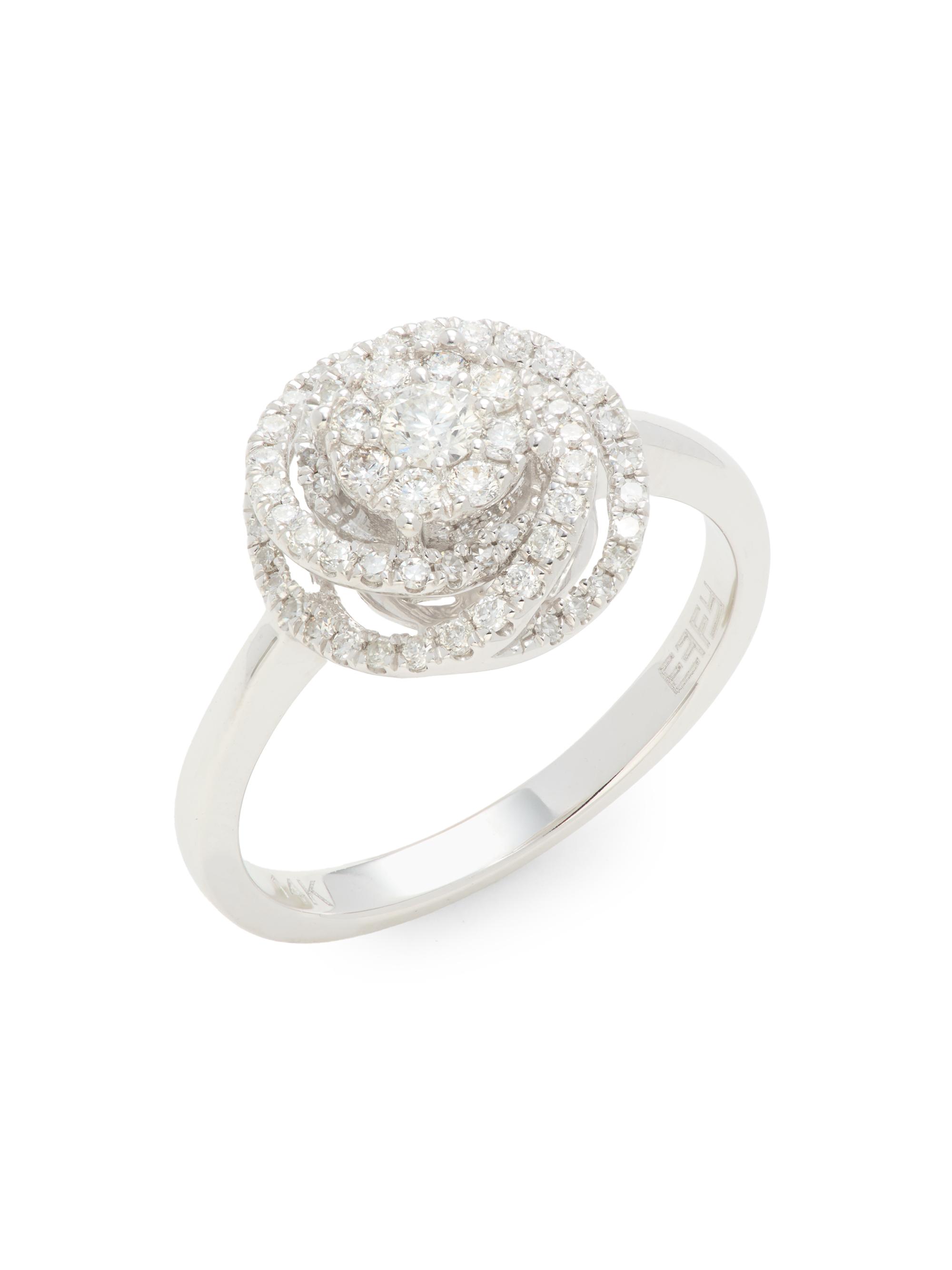 Click here for Effy Womens 14K White Gold & 0.46 TCW Diamond Ring... prices