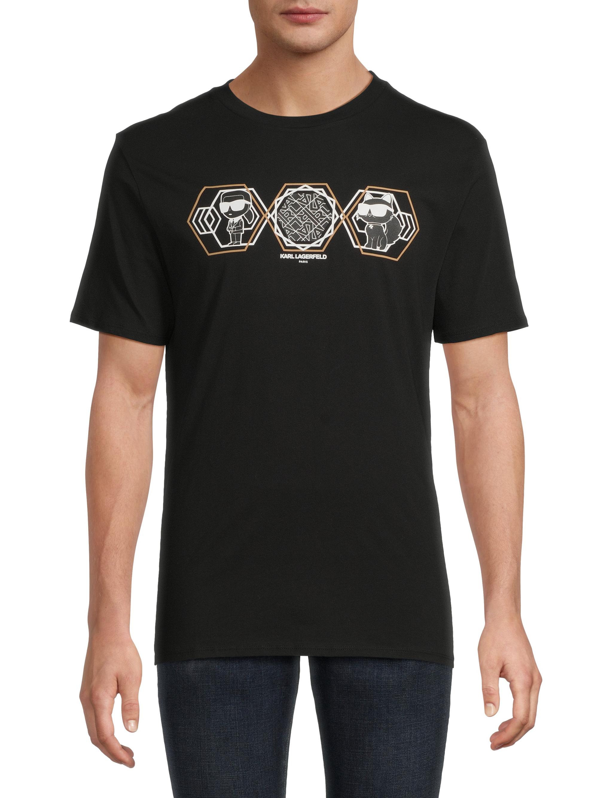 Click here for Karl Lagerfeld Paris Mens Hexagon Logo Graphic T-s... prices