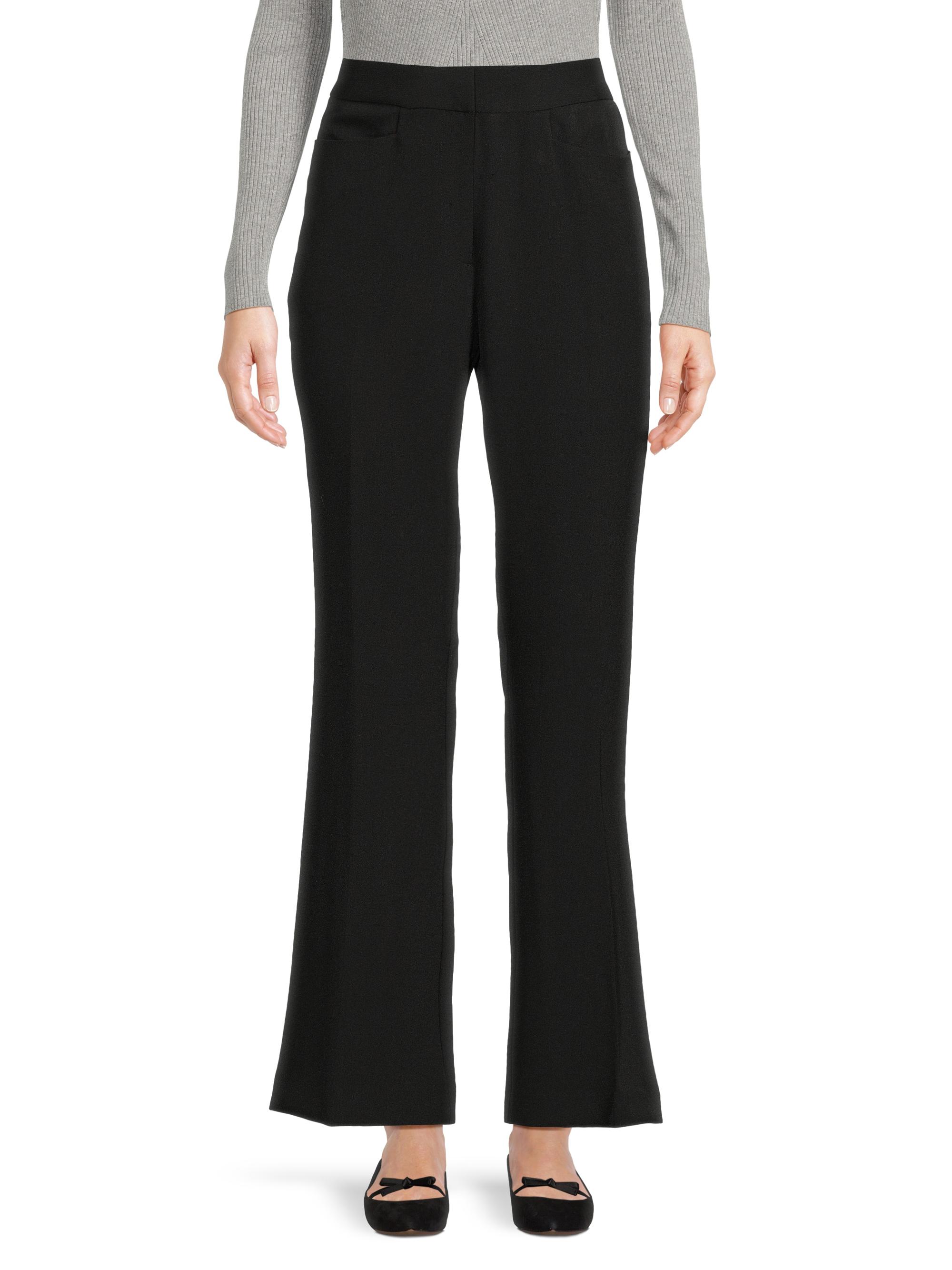 Click here for Calvin Klein Womens Flat Front Wide Leg Pants - Bl... prices