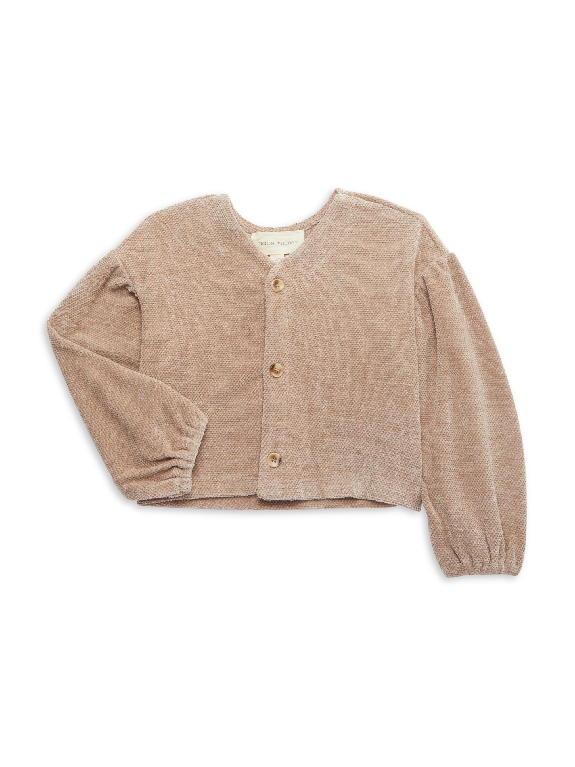 Click here for Mabel + Honey Little Girls Roxanne Textured Cardig... prices