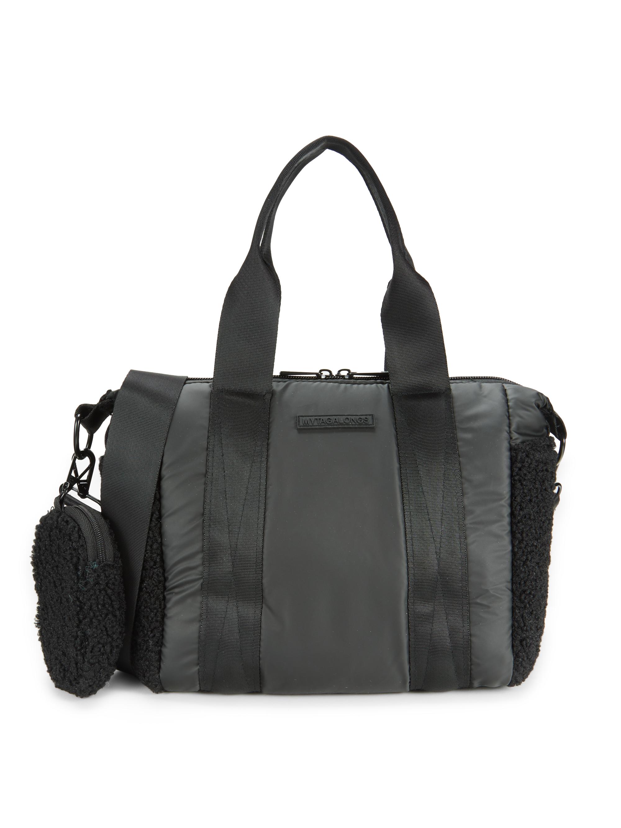 Click here for Mytagalongs Aspen Faux Fur Trim Laptop Bag - Black prices