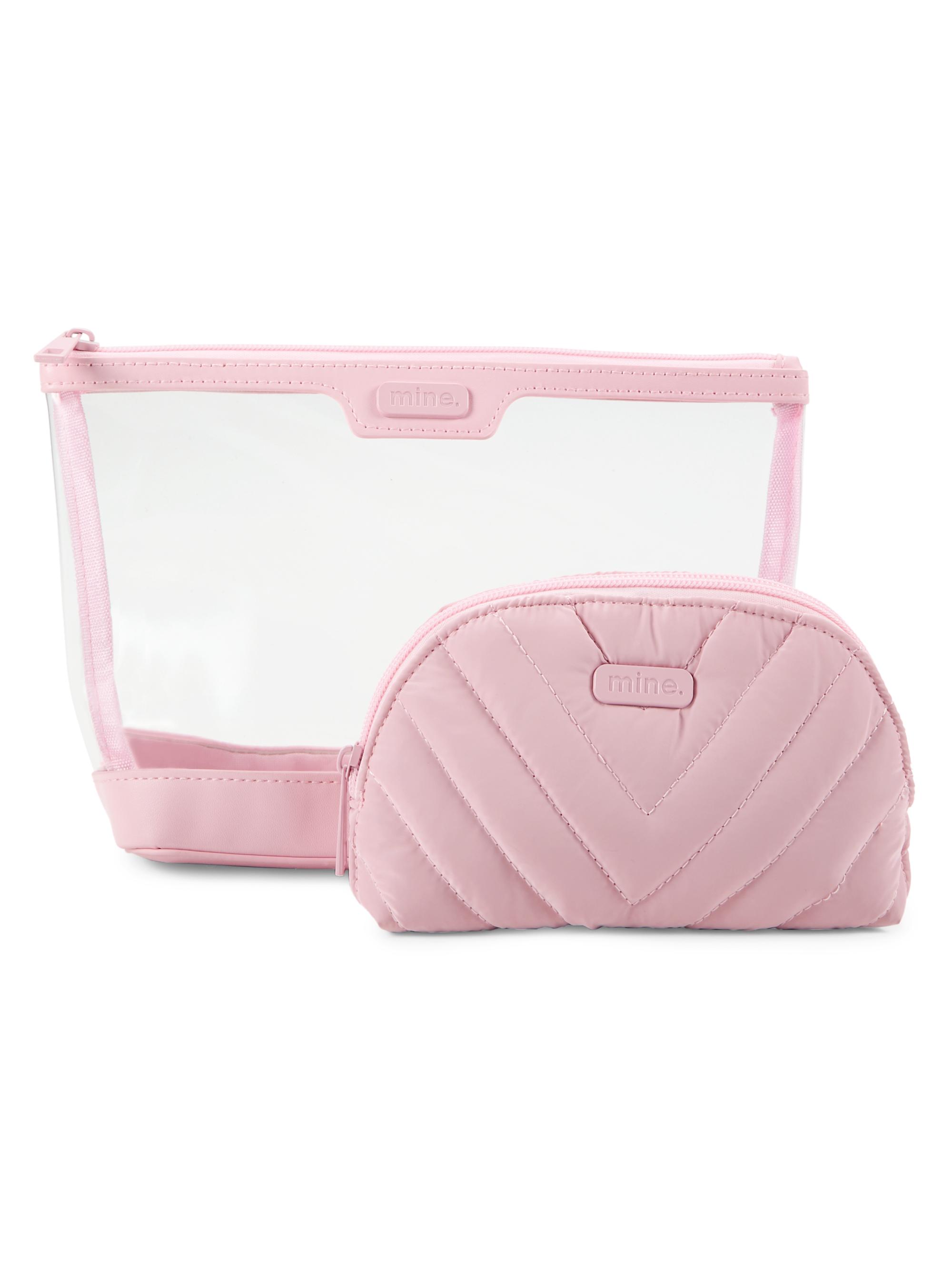 Click here for Mytagalongs Chevron 2-In-1 Cosmetic Pouch - Pink prices
