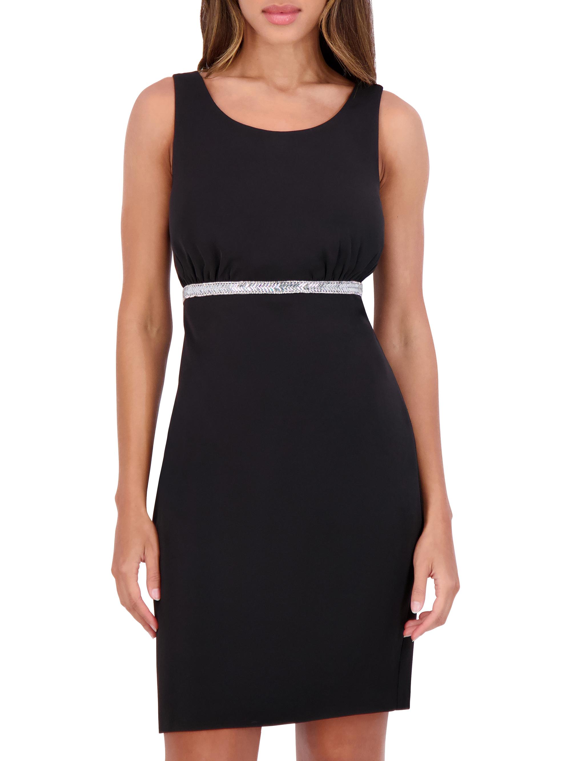 Click here for Kensie Womens Backless Bow Mini Sheath Dress - Bla... prices