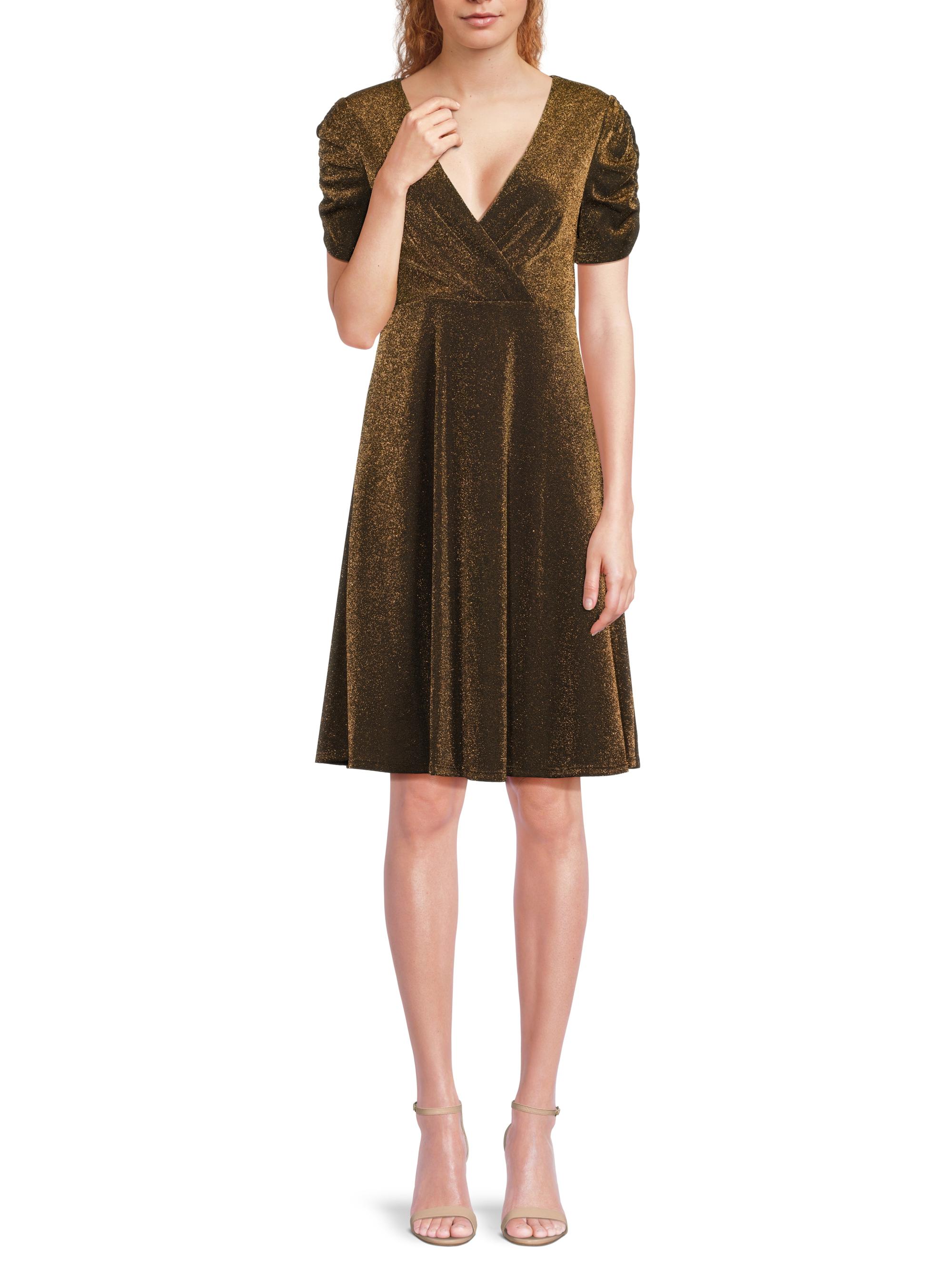 Click here for Tommy Hilfiger Womens Metallic Ruched Velvet Fit-a... prices