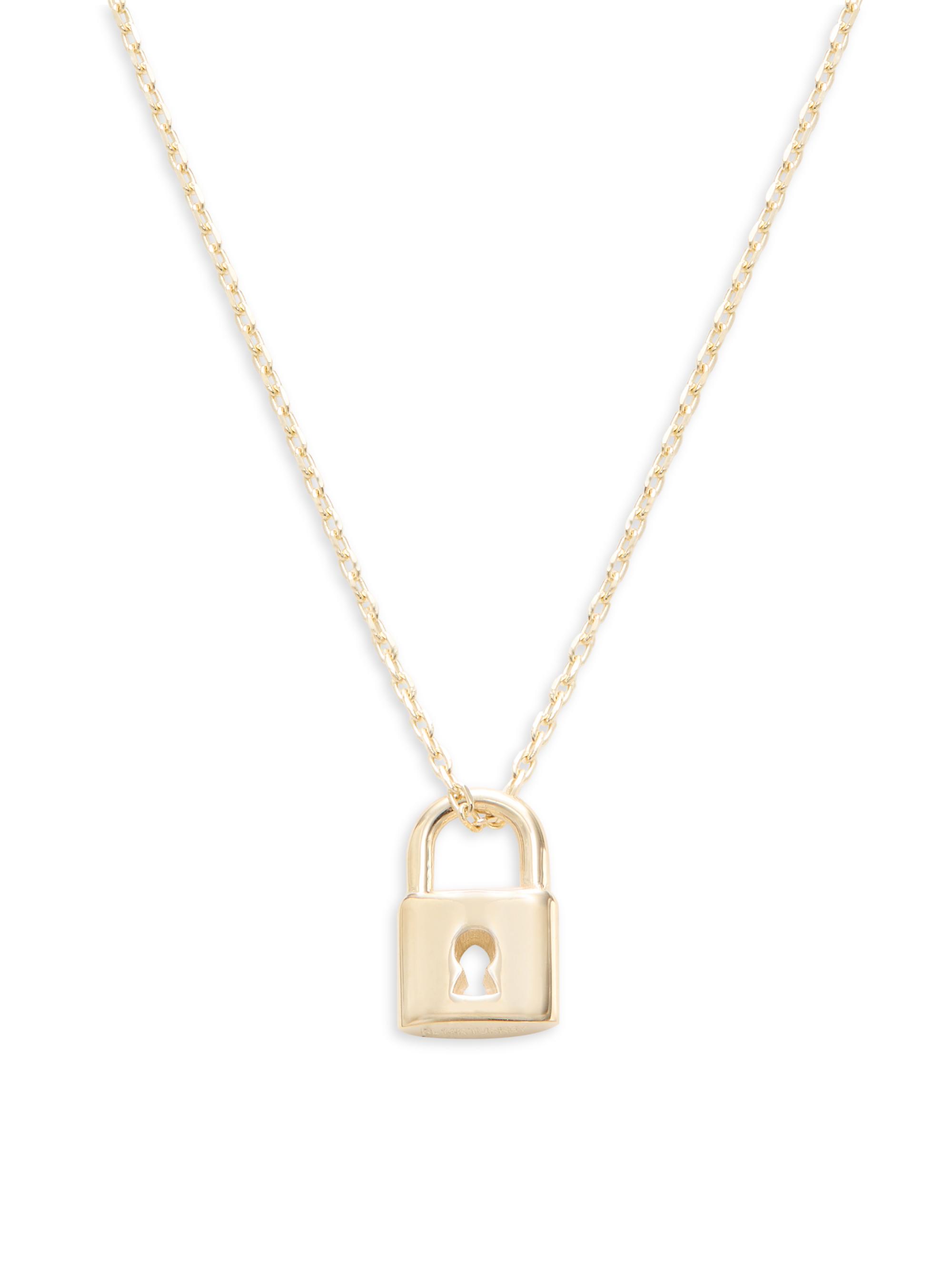 Click here for Saks Fifth Avenue Womens 14K Yellow Gold Padlock P... prices