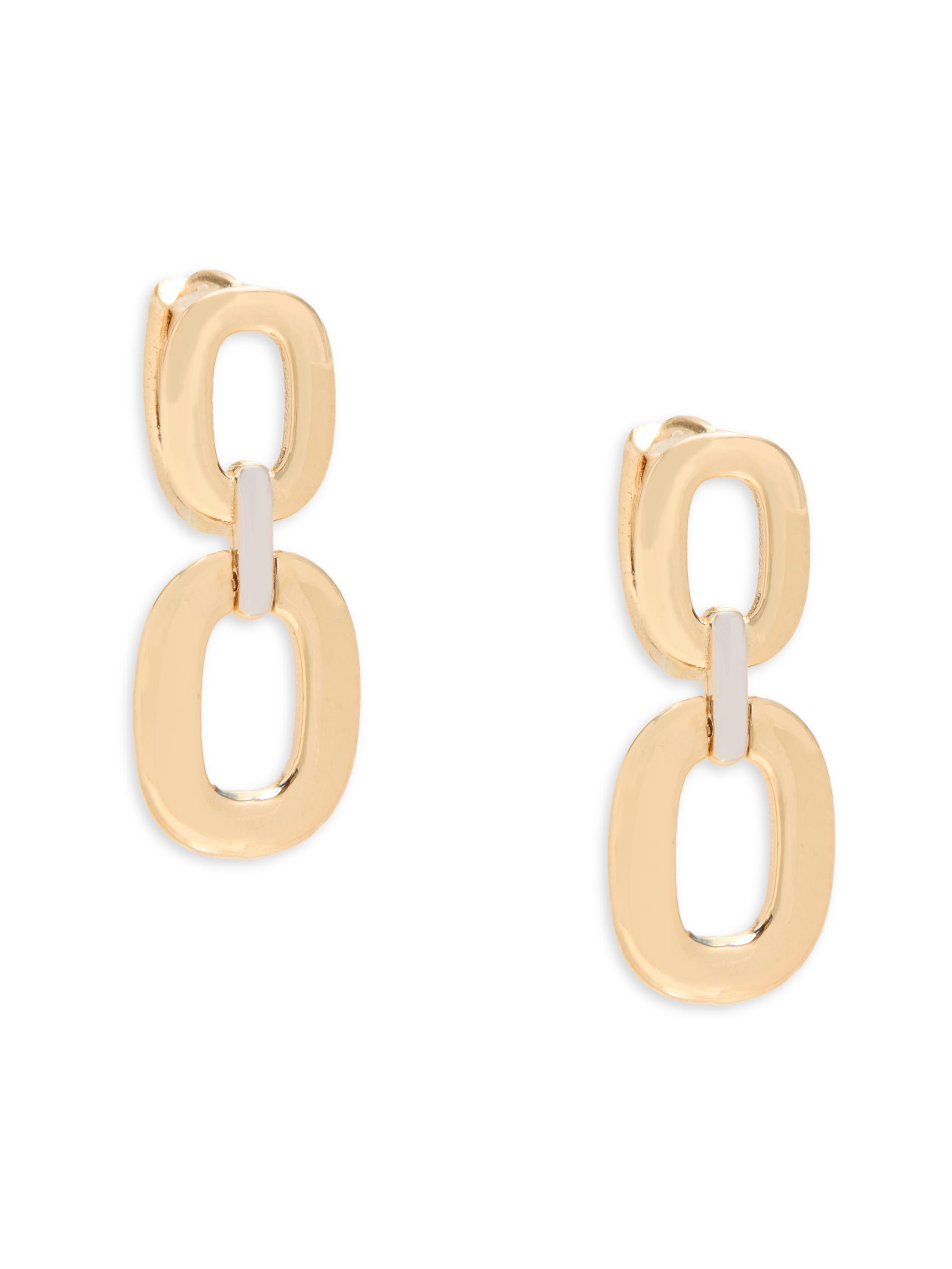 Click here for Saks Fifth Avenue Womens Two-Tone 14K Gold Oval-Li... prices