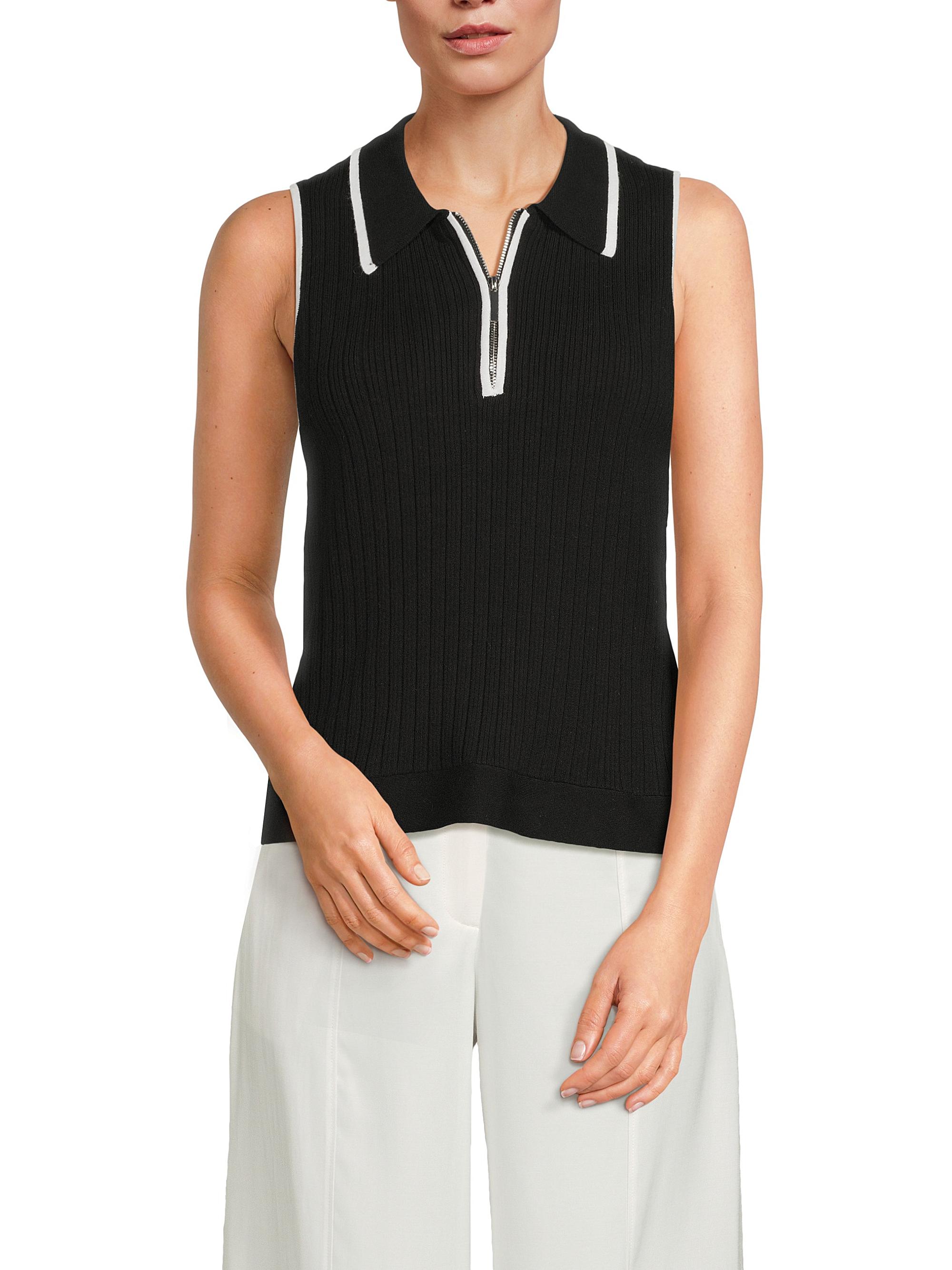 Click here for Saks Fifth Avenue Womens Rib-Knit Sweater Vest - B... prices