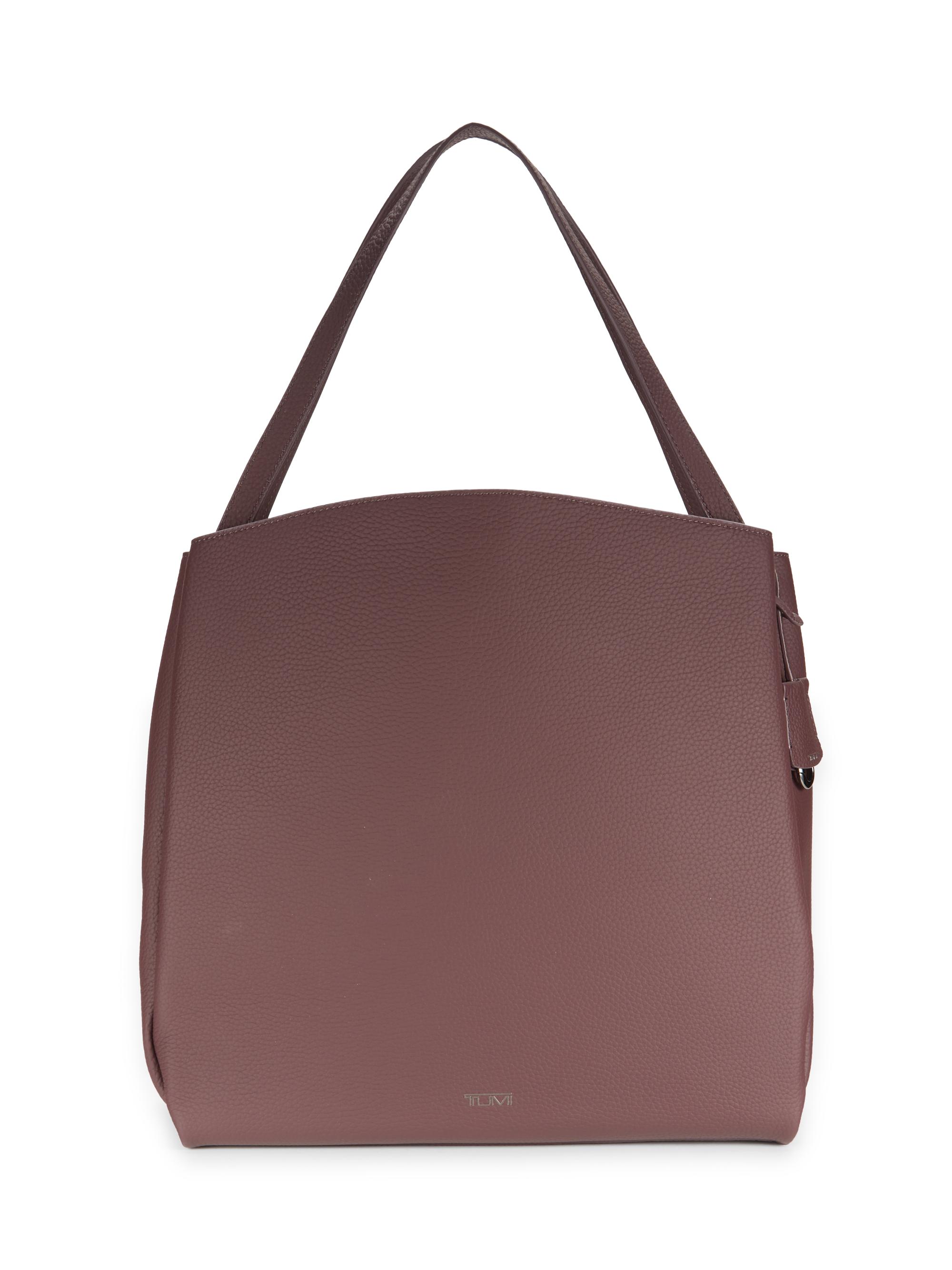 Click here for Tumi Womens Jodys Leather Tote - Deep Plum prices