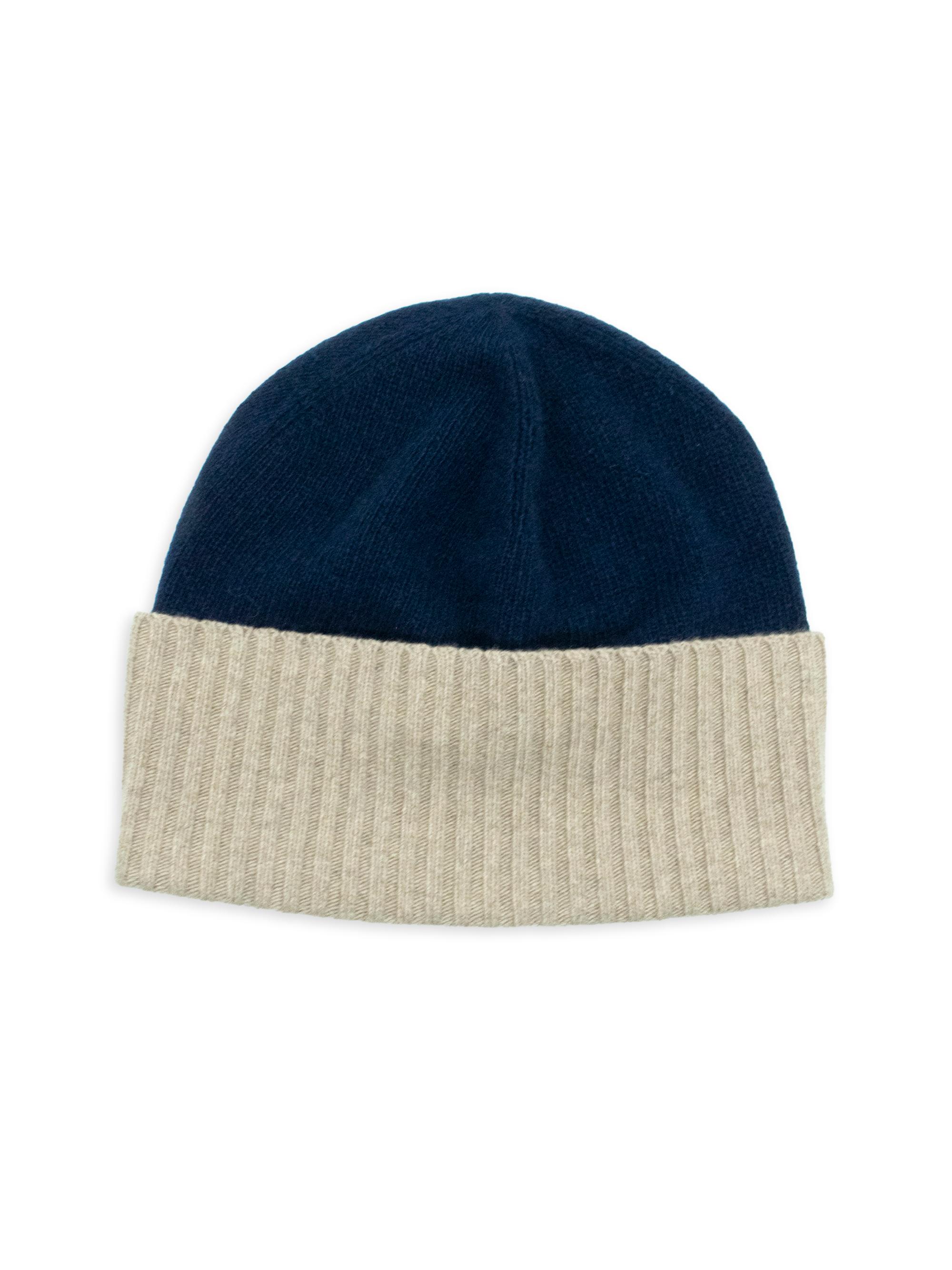 Click here for Portolano Mens Colorblock Cashmere Beanie - Classi... prices