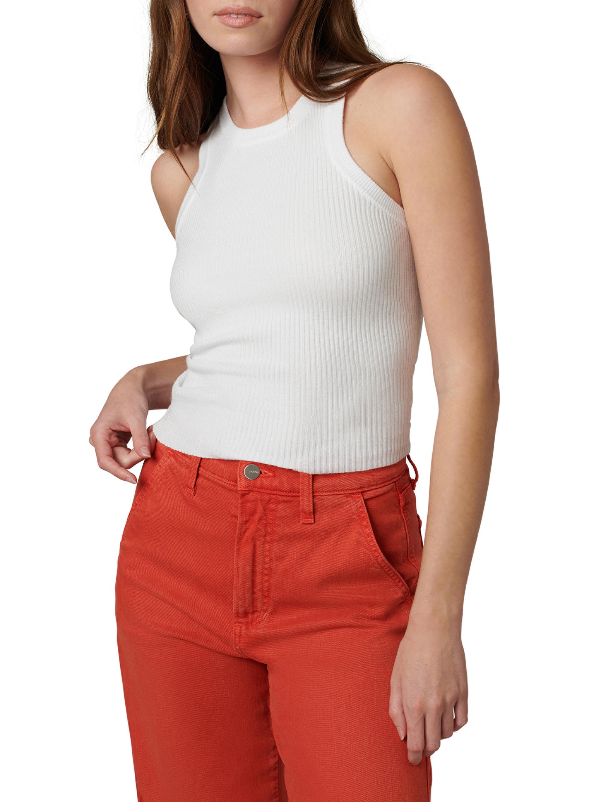 Click here for Joes Jeans Womens Daria Rib-Knit Tank - White - Si... prices