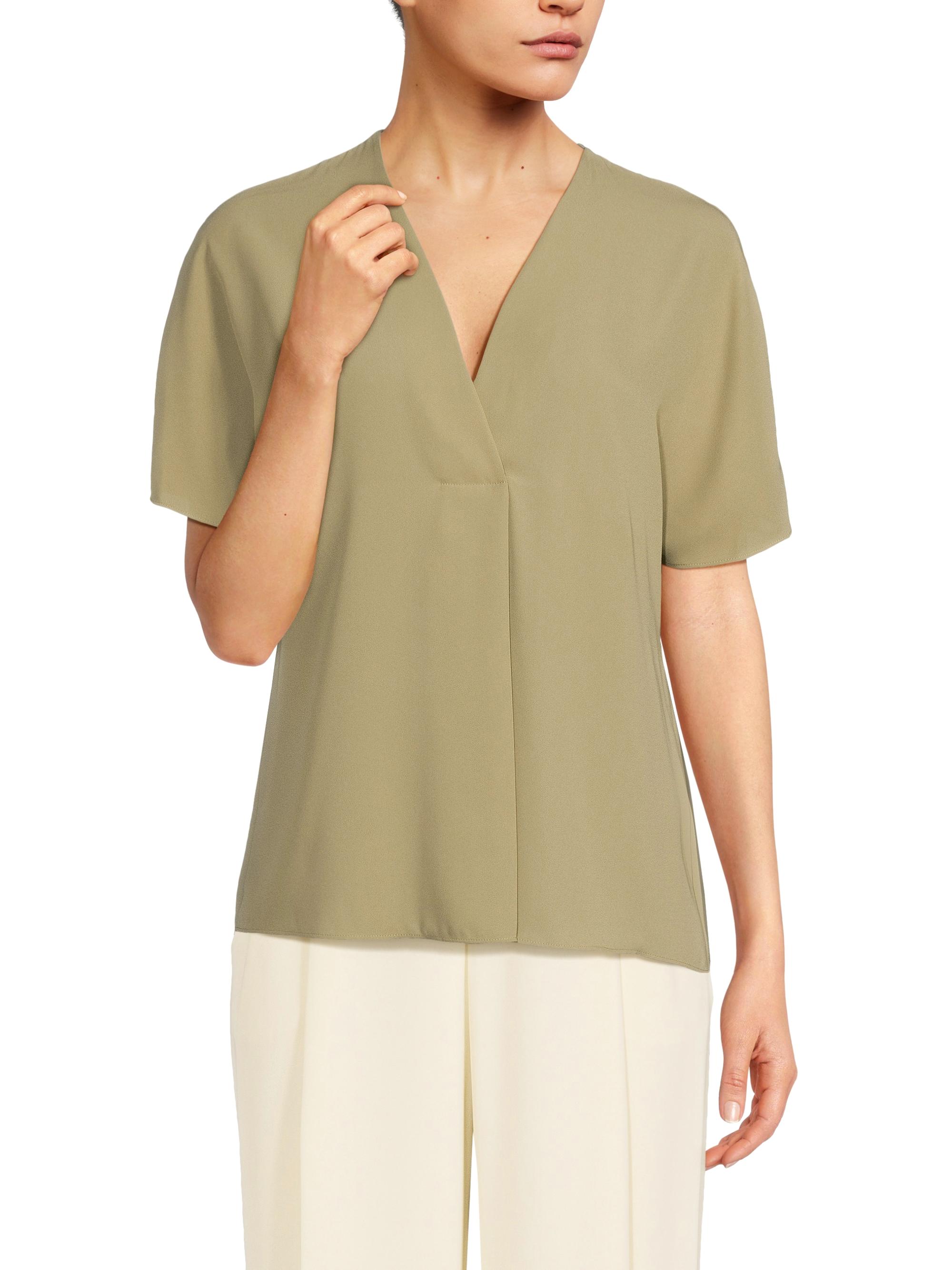 Click here for Vince Womens Solid Surplice Top - Artichoke - Size... prices