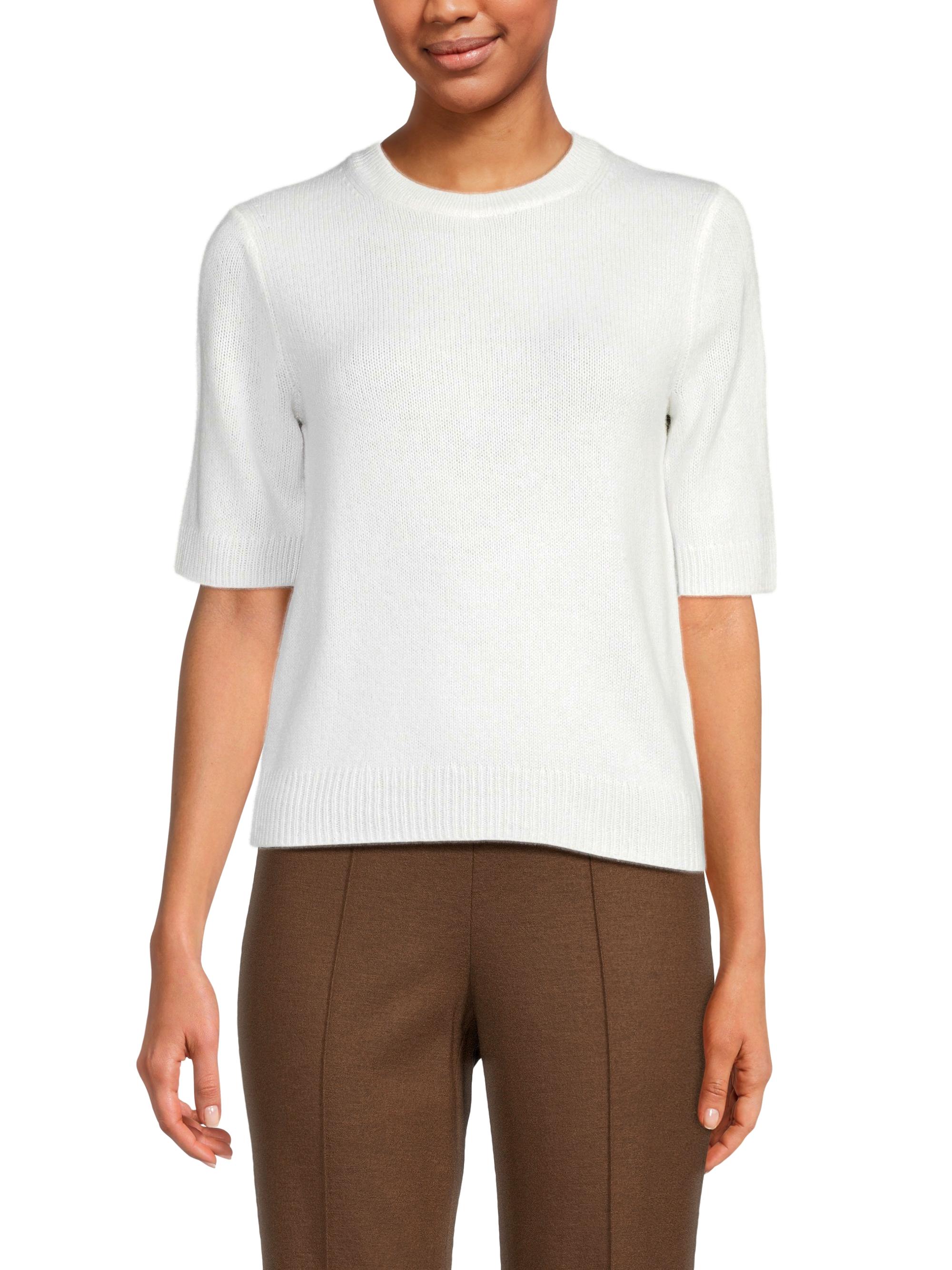 Click here for Vince Womens Ribbed Elbow Sleeve Wool & Cashmere S... prices