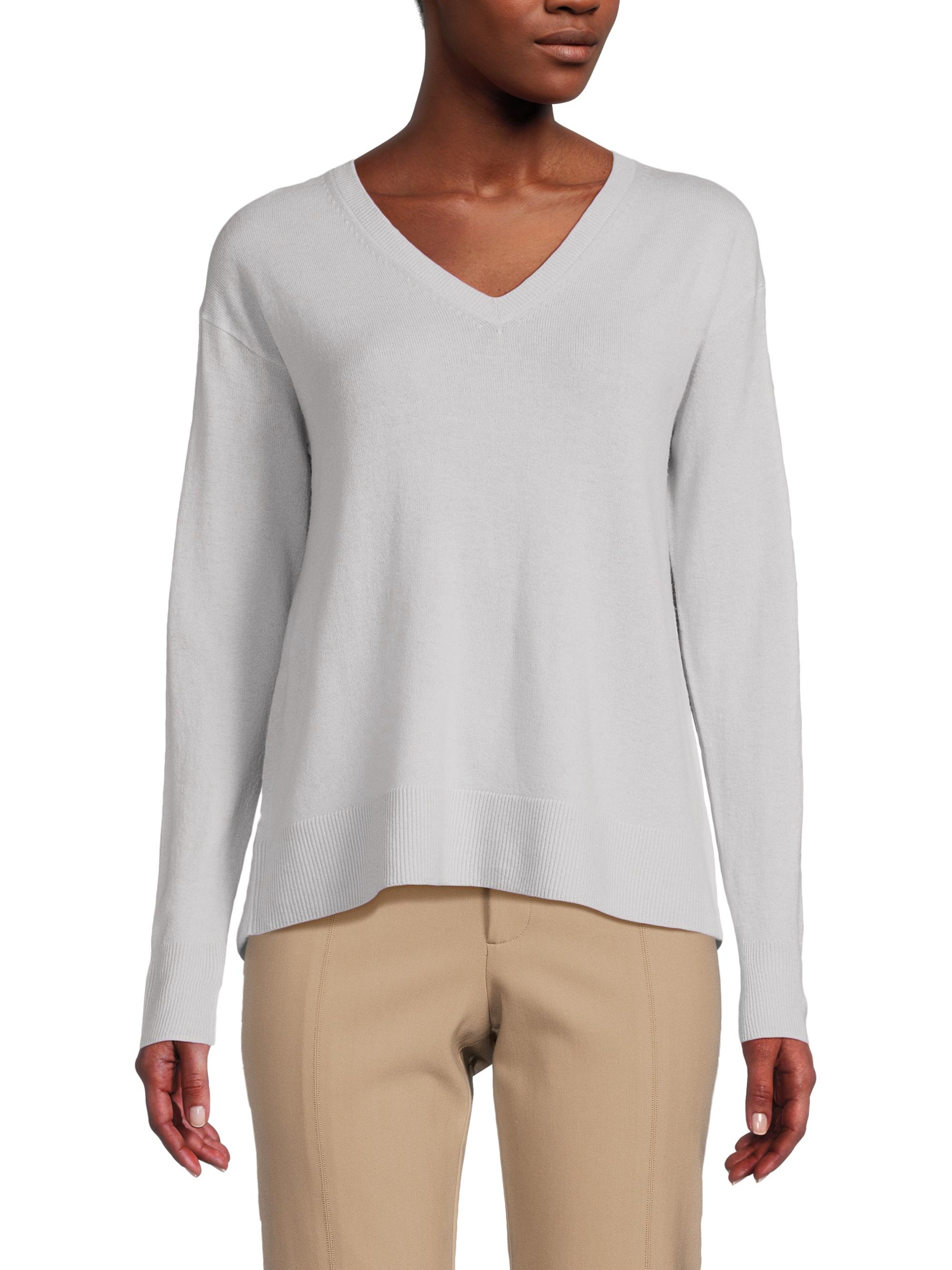 Click here for Vince Womens V-Neck Wool & Cashmere Sweater - Sky... prices