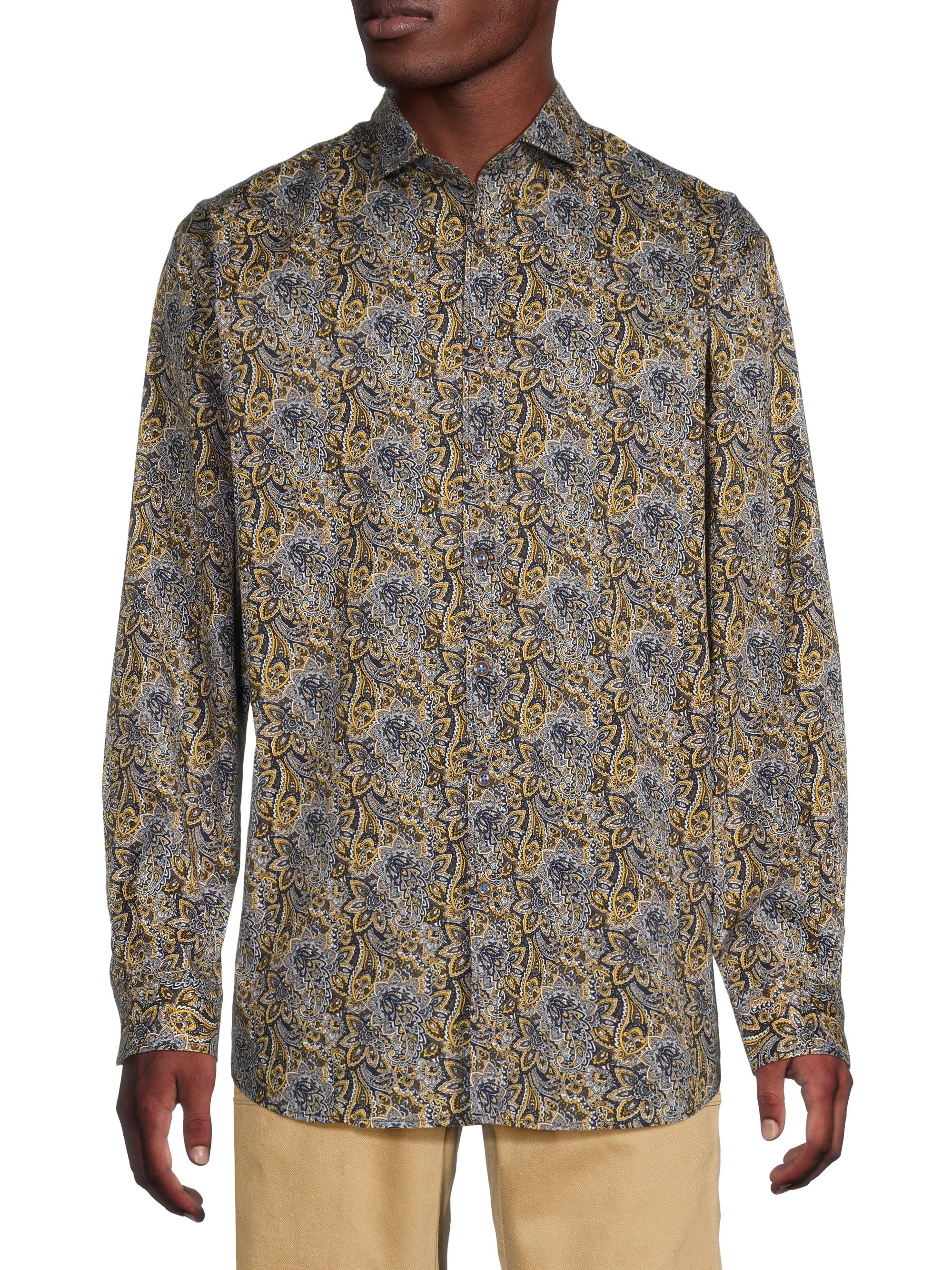 Click here for Brax Mens Harold Floral Shirt - Navy - Size M prices