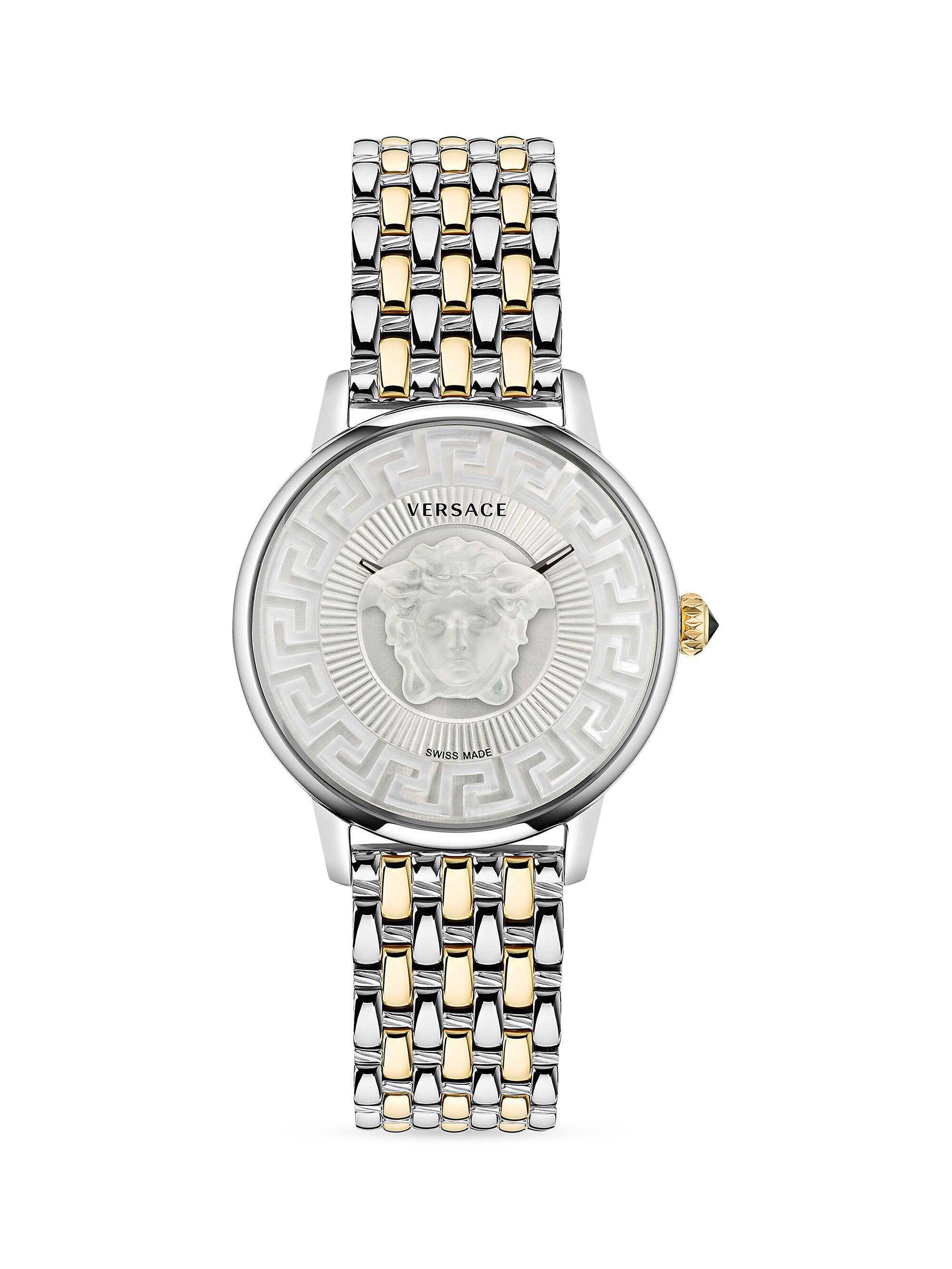 Click here for Versace Womens Medusa Alchemy Two-Tone Stainless S... prices