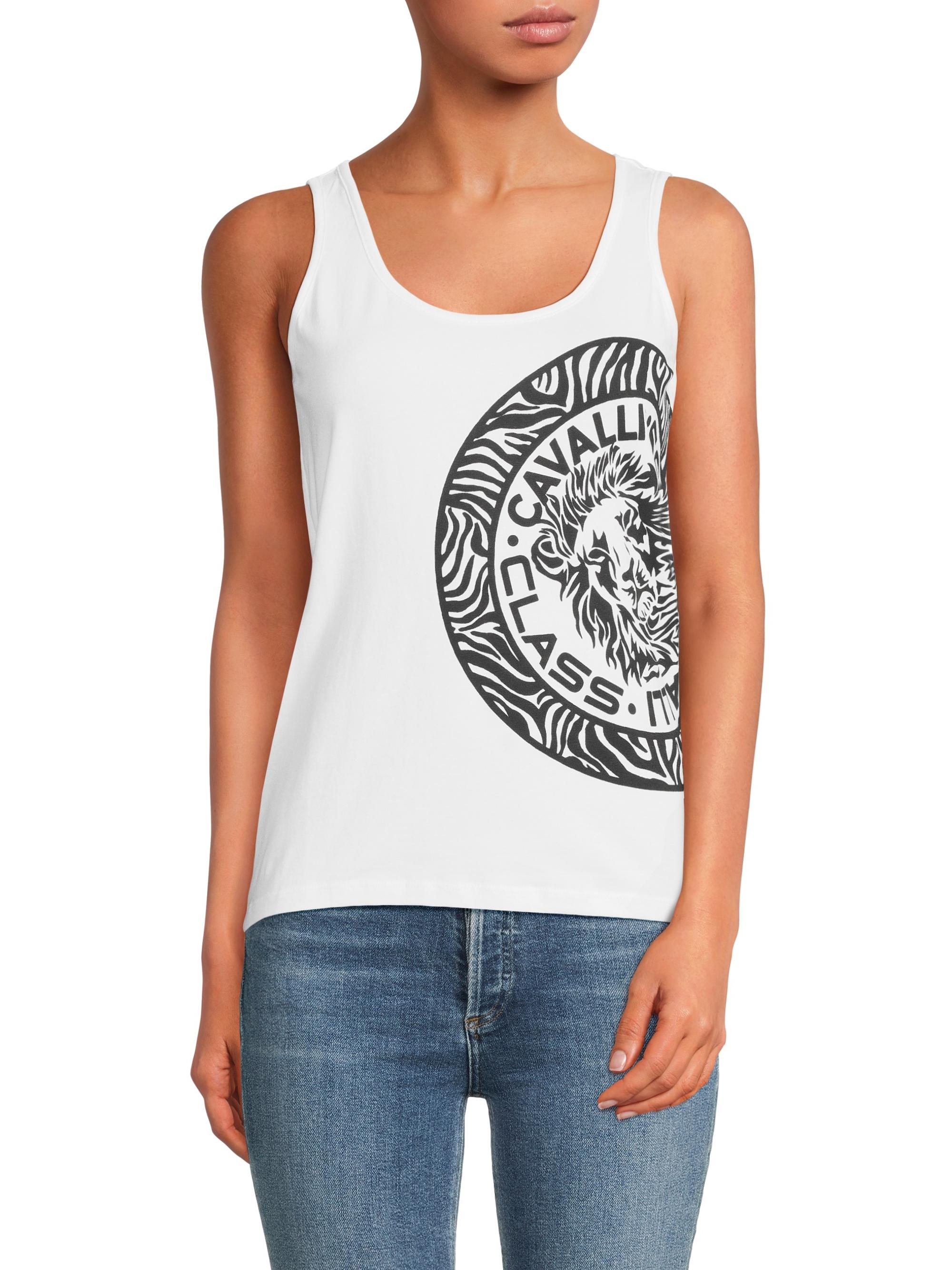 Click here for Roberto Cavalli Womens Stretch Cotton Logo Graphic... prices