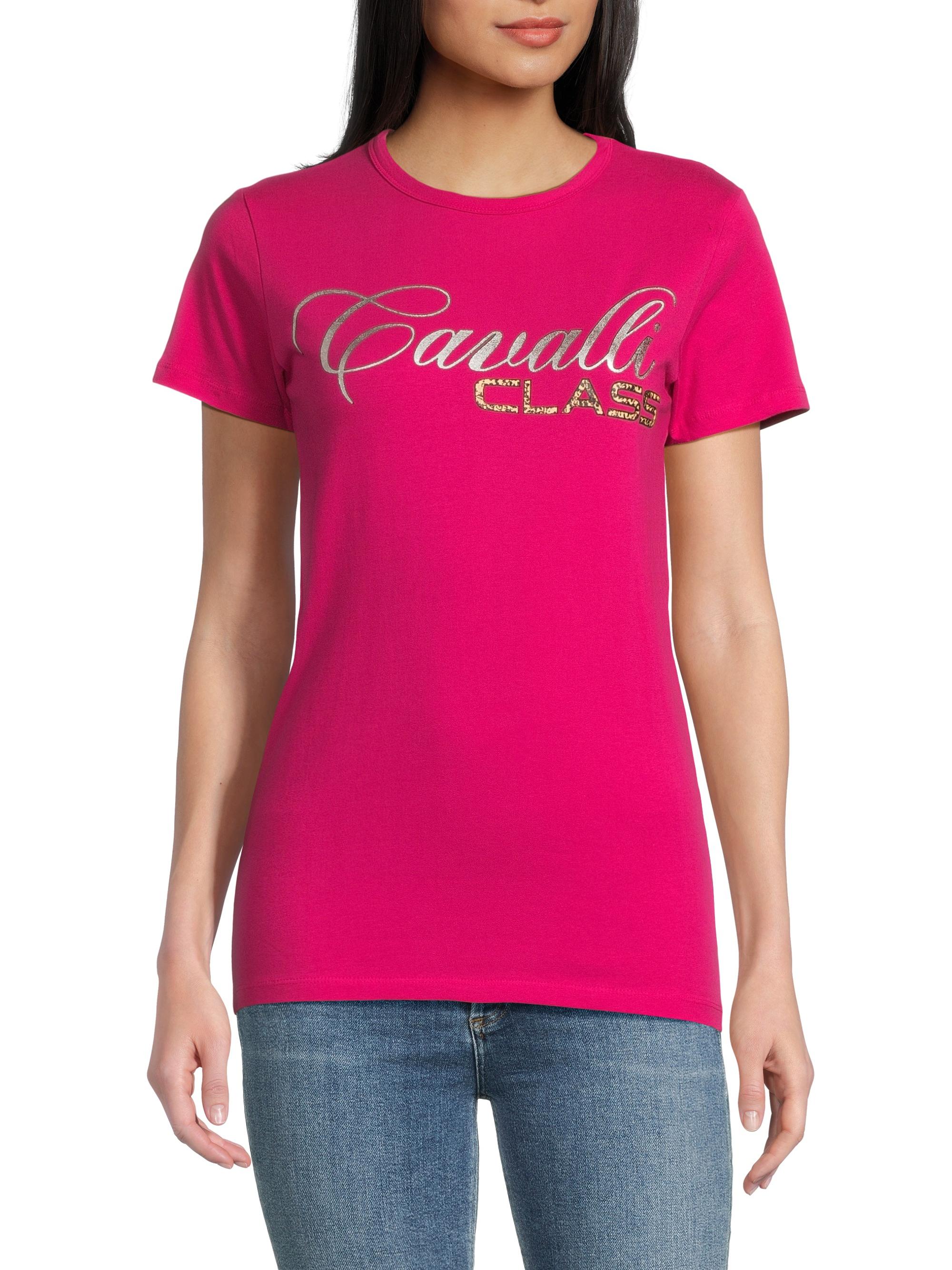Click here for Roberto Cavalli Womens Logo Stretch Cotton T-Shirt... prices