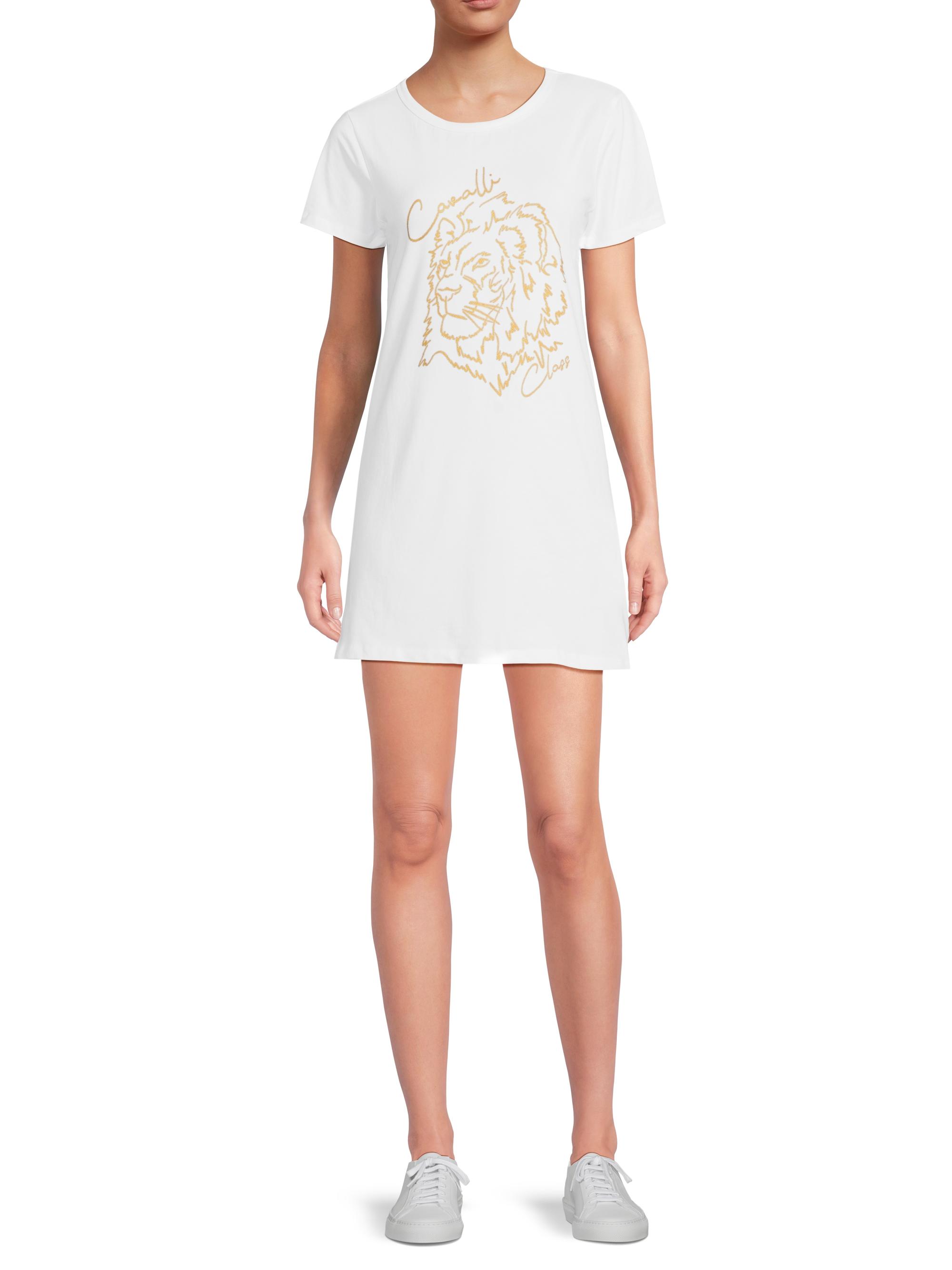 Click here for Roberto Cavalli Womens Logo Stretch Cotton T-Shirt... prices