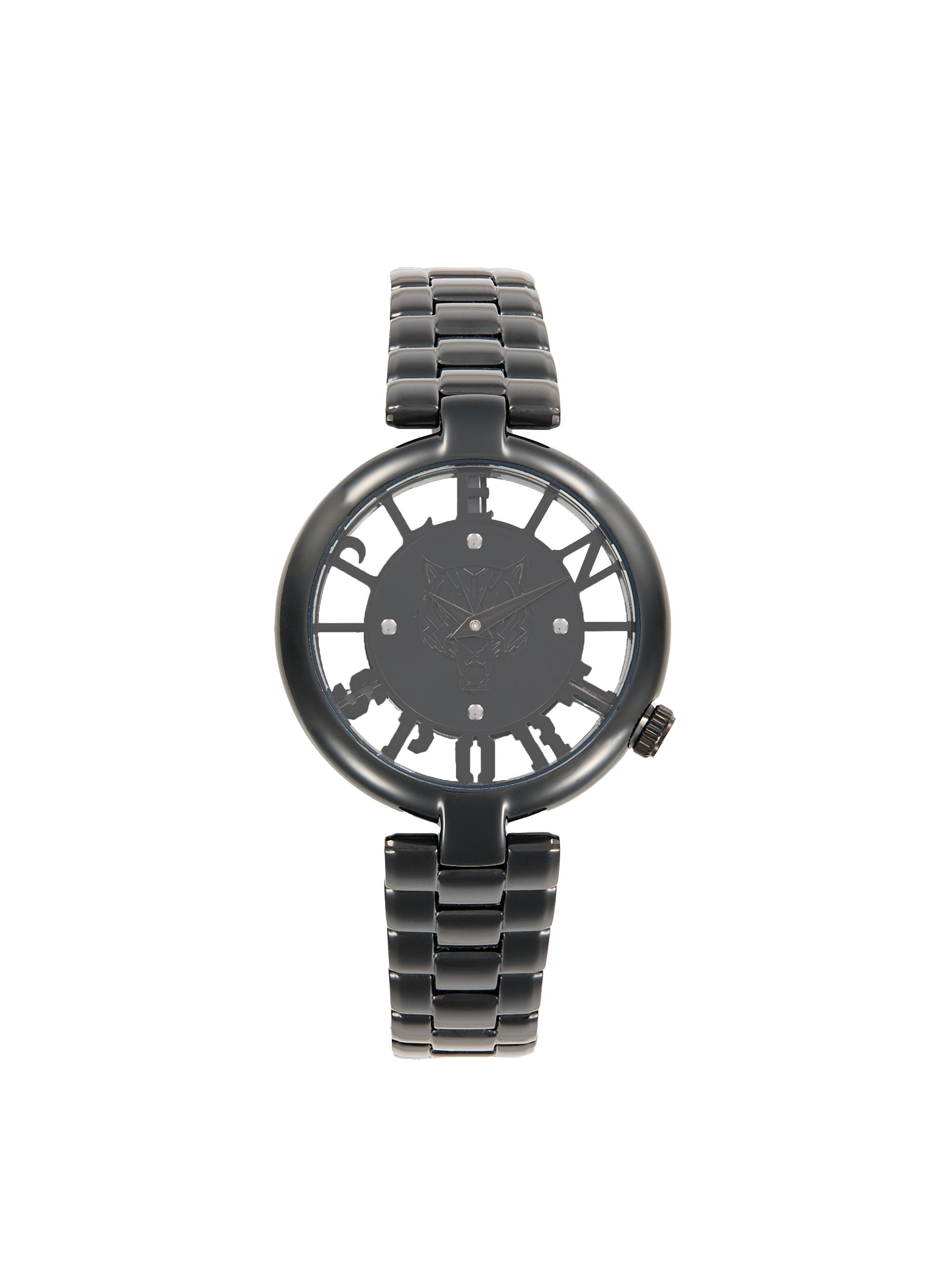 Click here for Plein Sport Womens Tiger Luxe IP Black Stainless S... prices