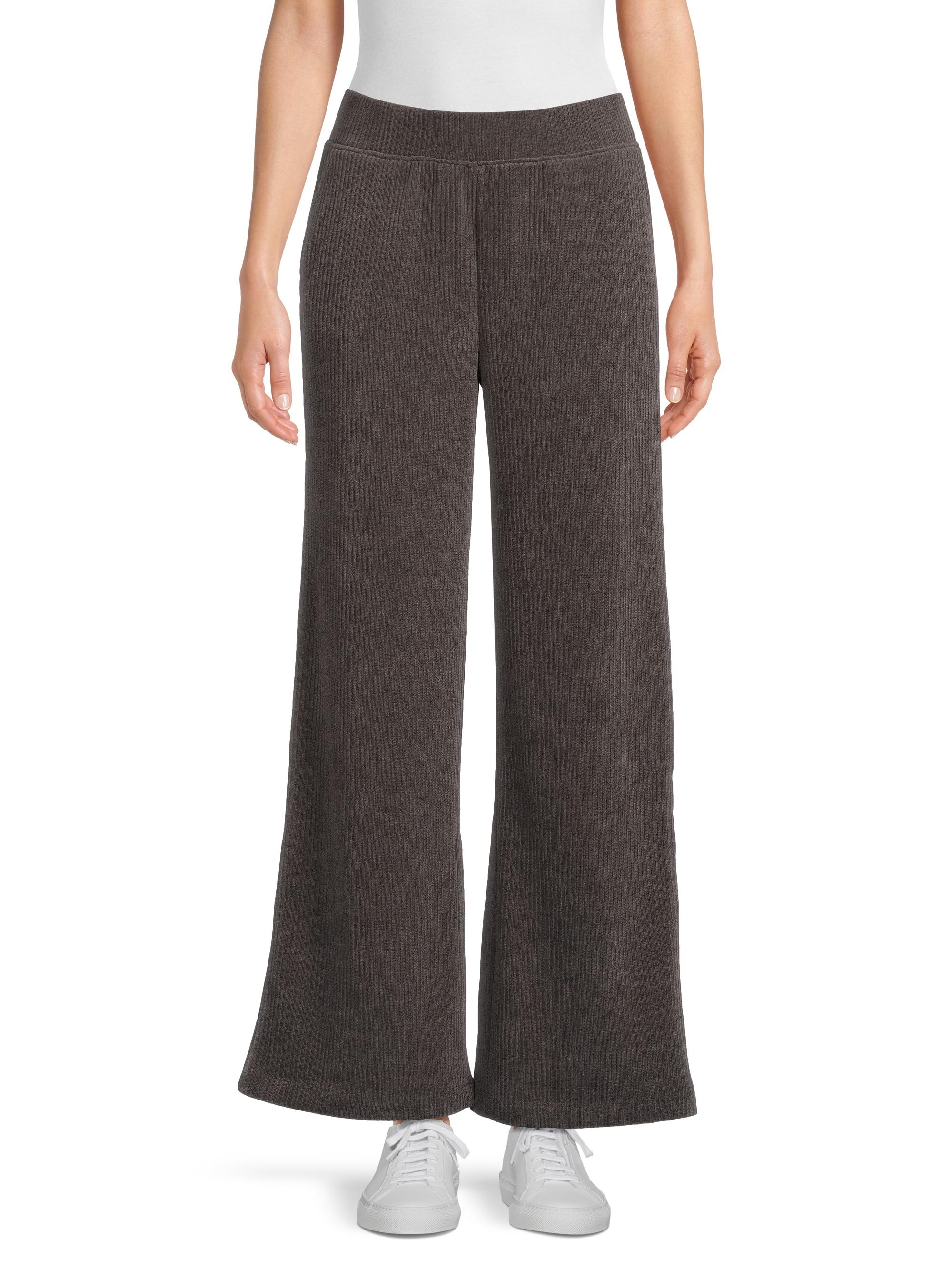 Click here for Andrew Marc Womens Luxe Ribbed Wide-Leg Pants - On... prices