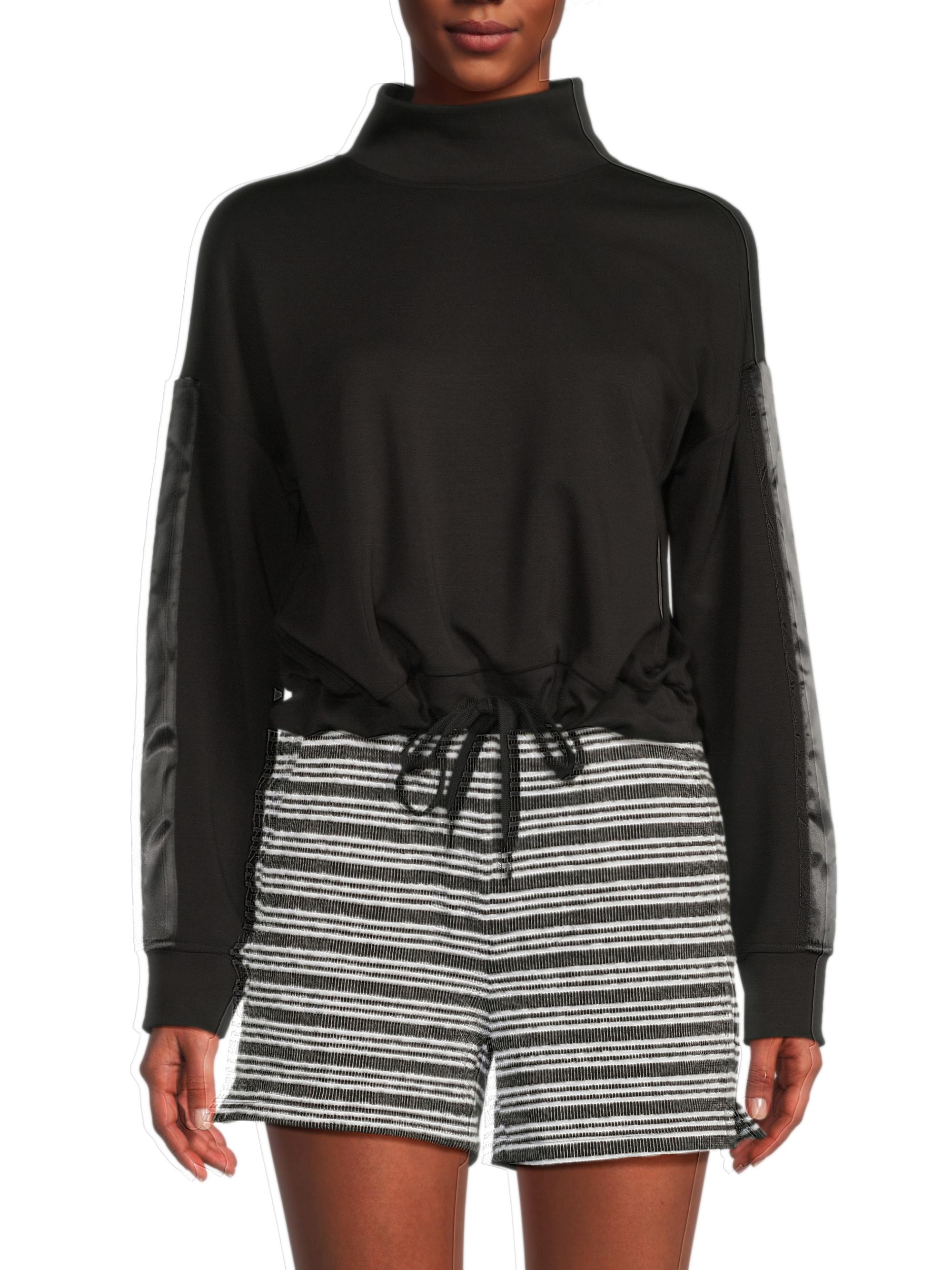 Click here for Andrew Marc Womens Drawstring Satin-Trim Mock Turt... prices