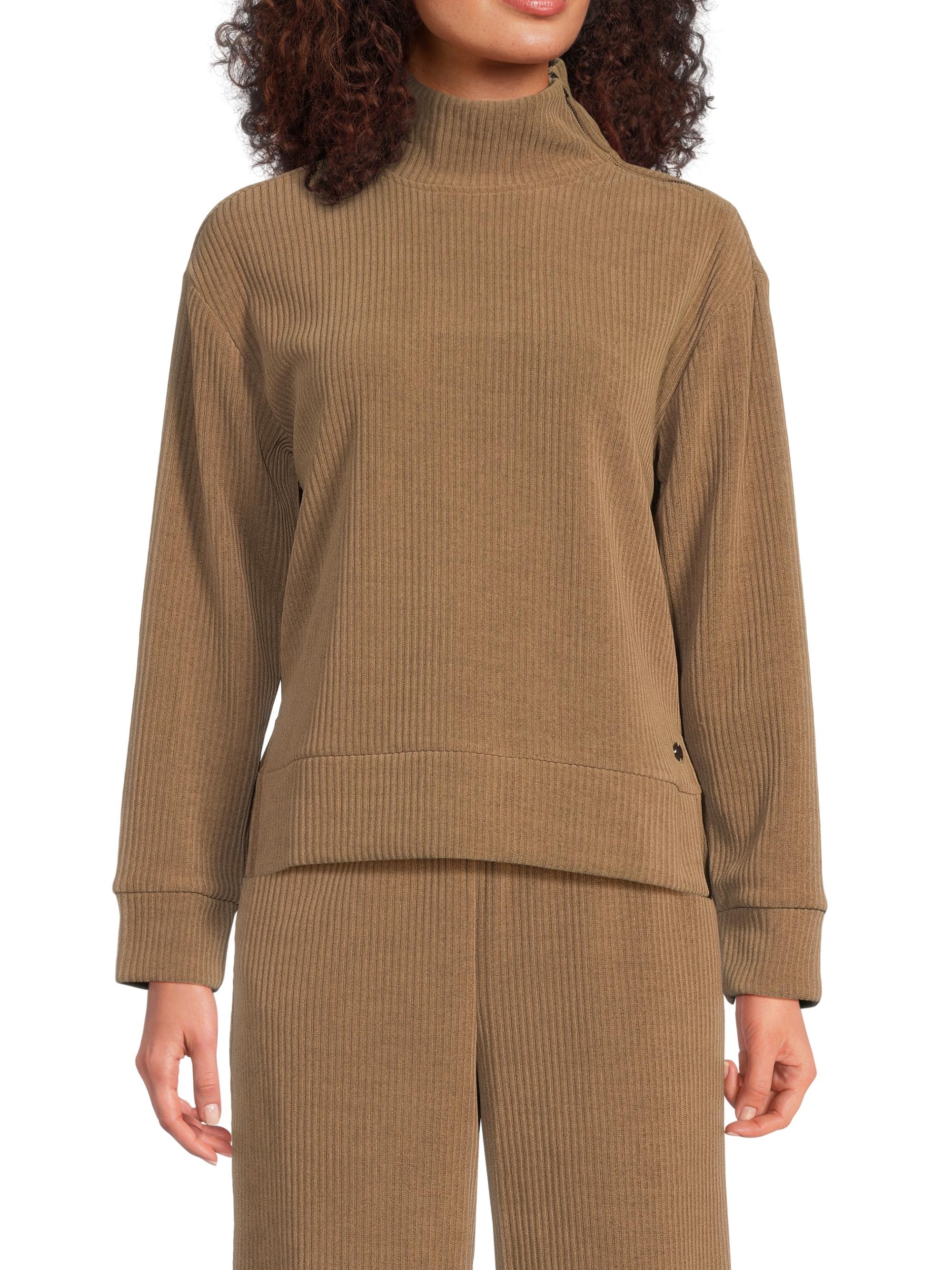 Click here for Andrew Marc Womens Luxe Ribbed Mock Turtleneck Pul... prices