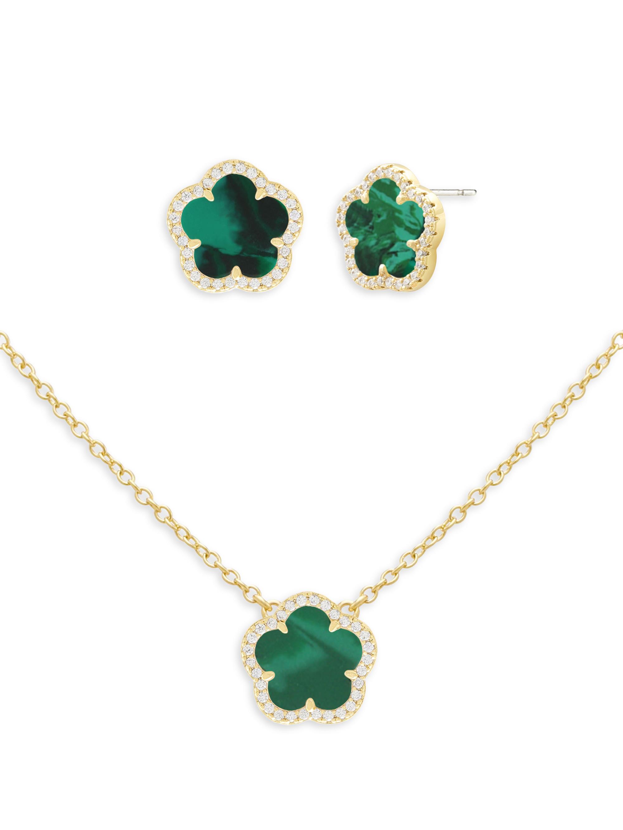 Click here for Jankuo Womens Flower 2-Piece 14K Yellow Goldplated... prices