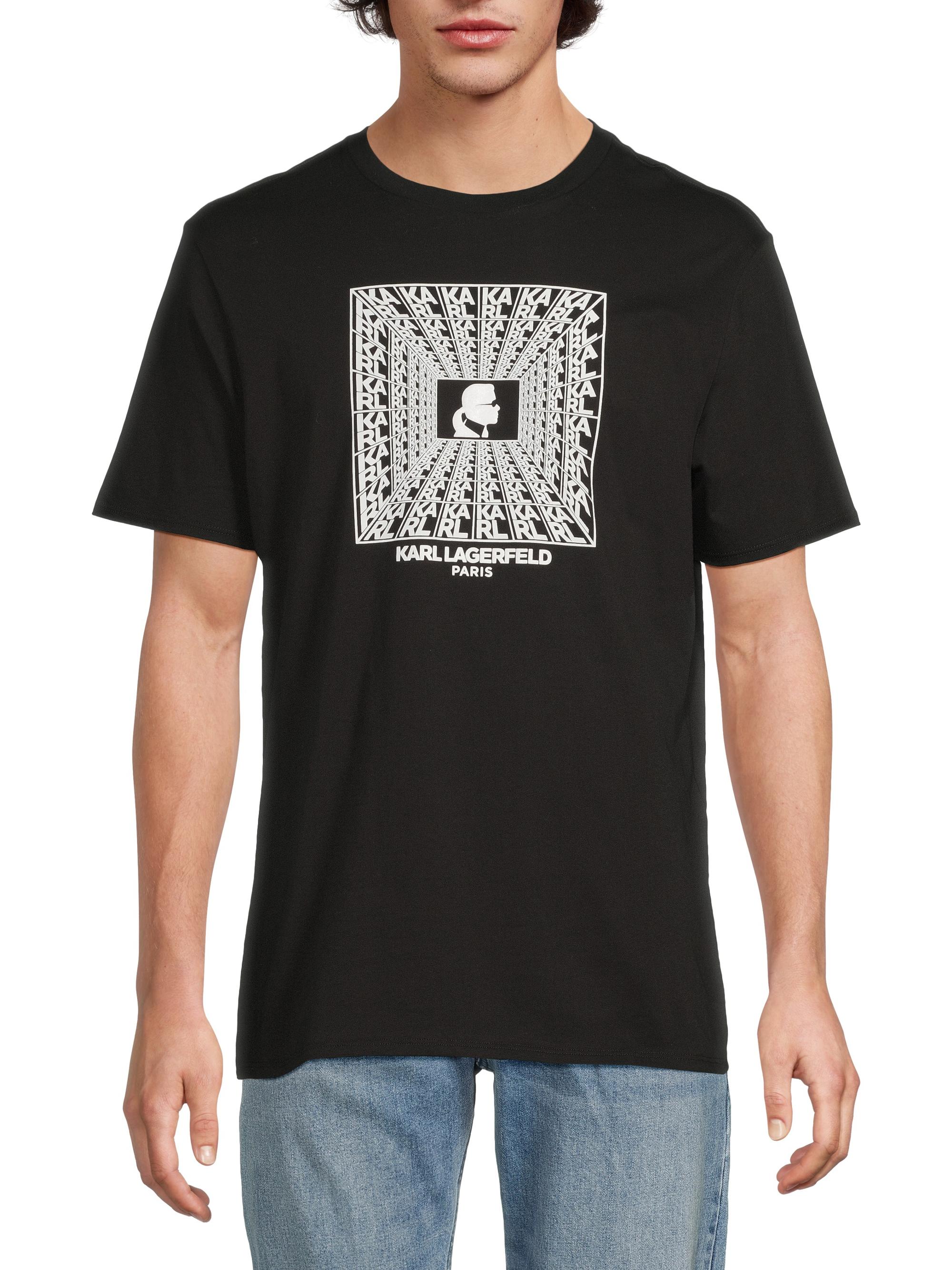 Click here for Karl Lagerfeld Paris Mens Logo Graphic T-Shirt - B... prices