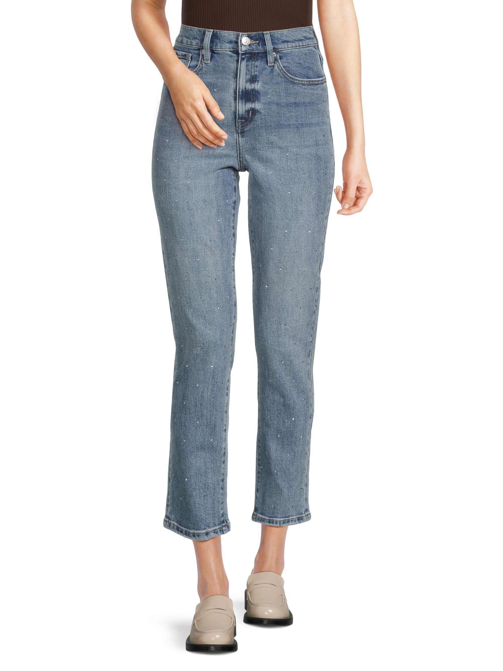 Click here for Dkny Womens Embellished Slim Straight Ankle Jeans... prices