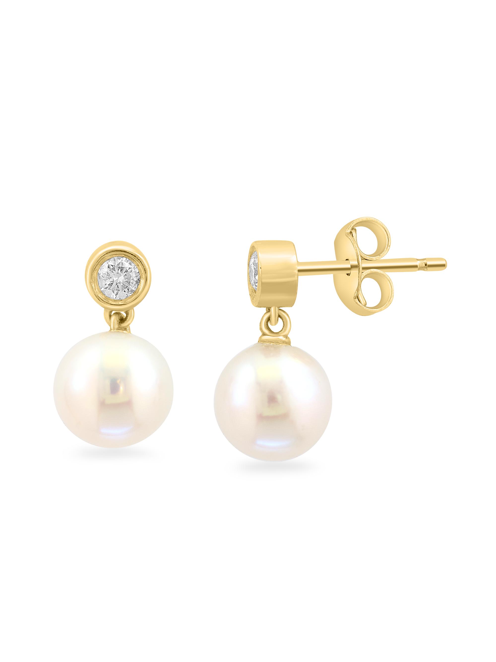 Click here for Effy Womens 14K Yellow Gold  8MM Freshwater Pearl... prices