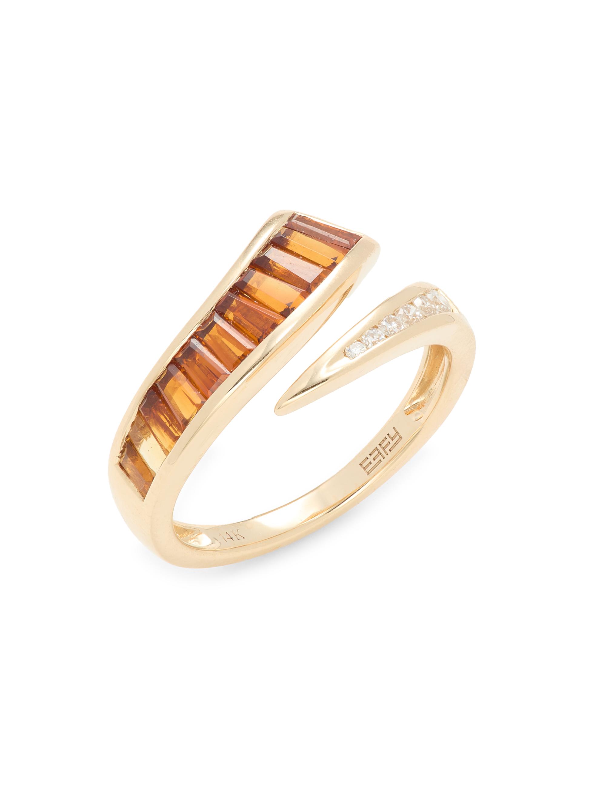 Click here for Effy Womens 14K Yellow Gold  0.10 TCW Diamond & Ci... prices