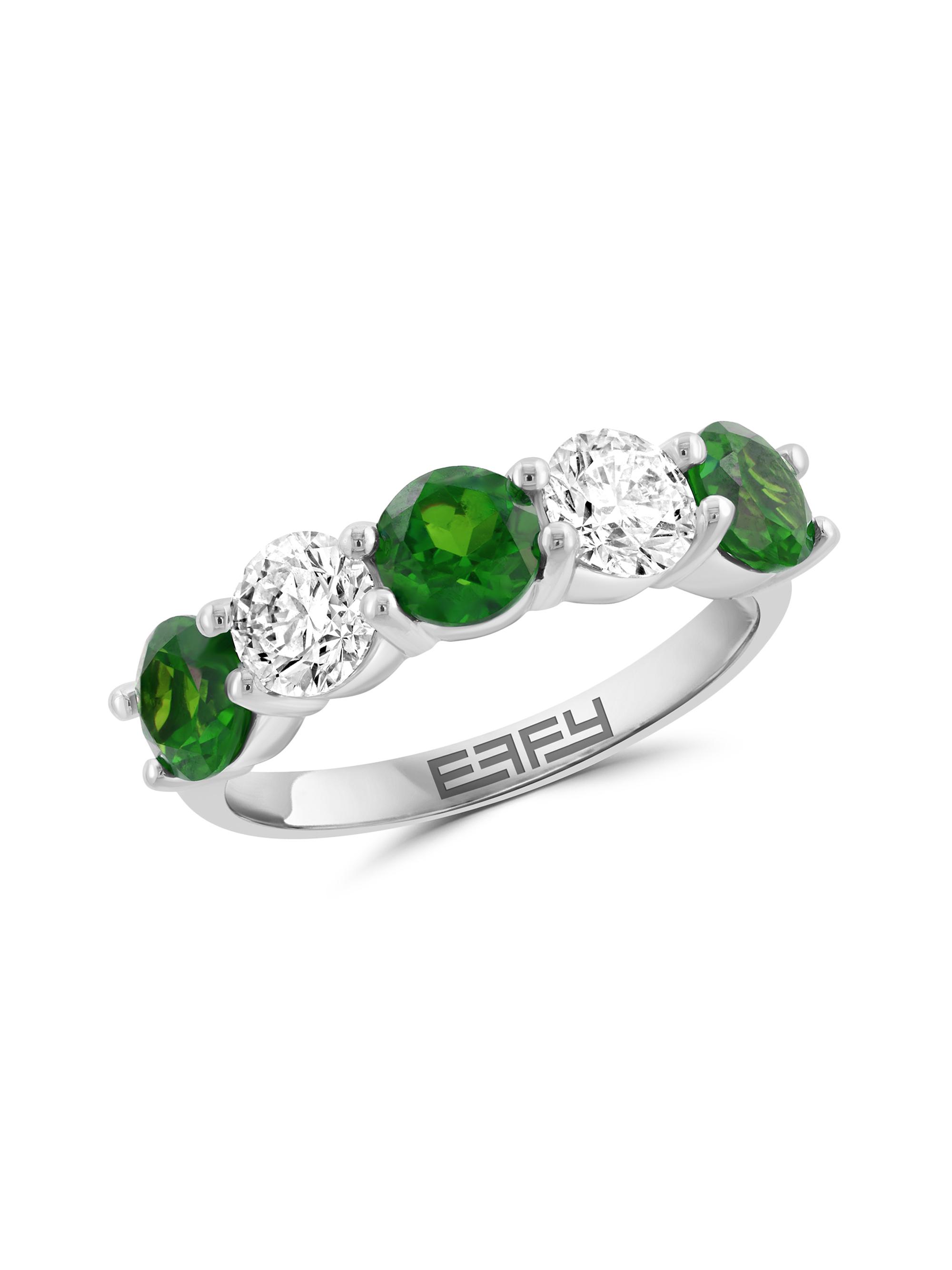 Click here for Effy Womens 14K White Gold  Lab Grown Emerald & 0.... prices
