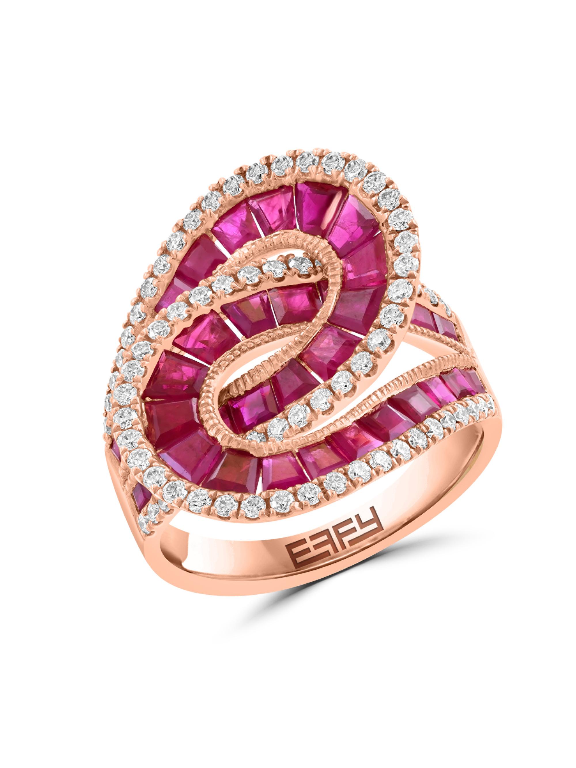 Click here for Effy Womens 14K Rose Gold  Ruby & 0.70 TCW Diamond... prices