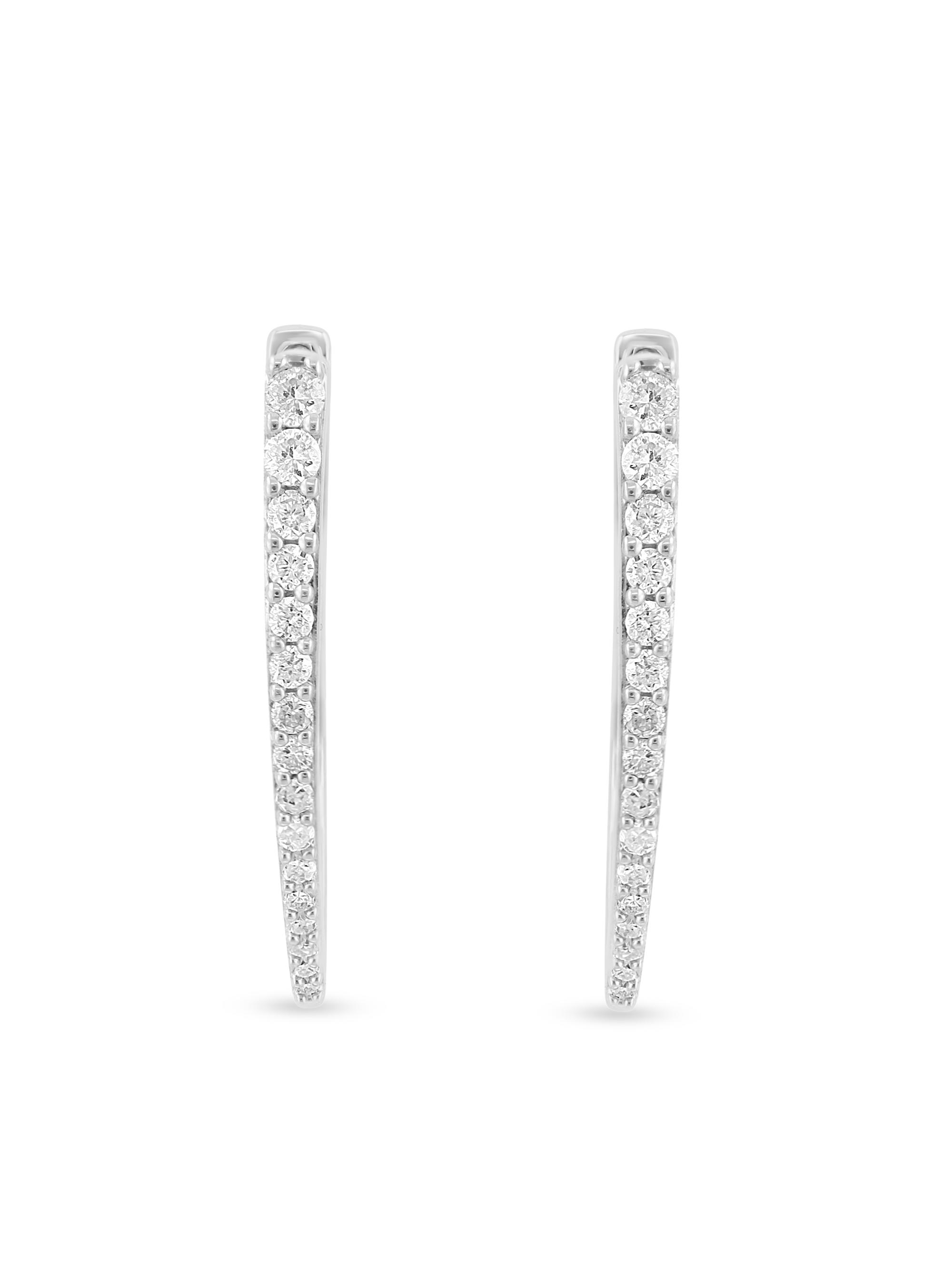 Click here for Effy Womens 14K White Gold & 0.47 TCW Diamond Hugg... prices