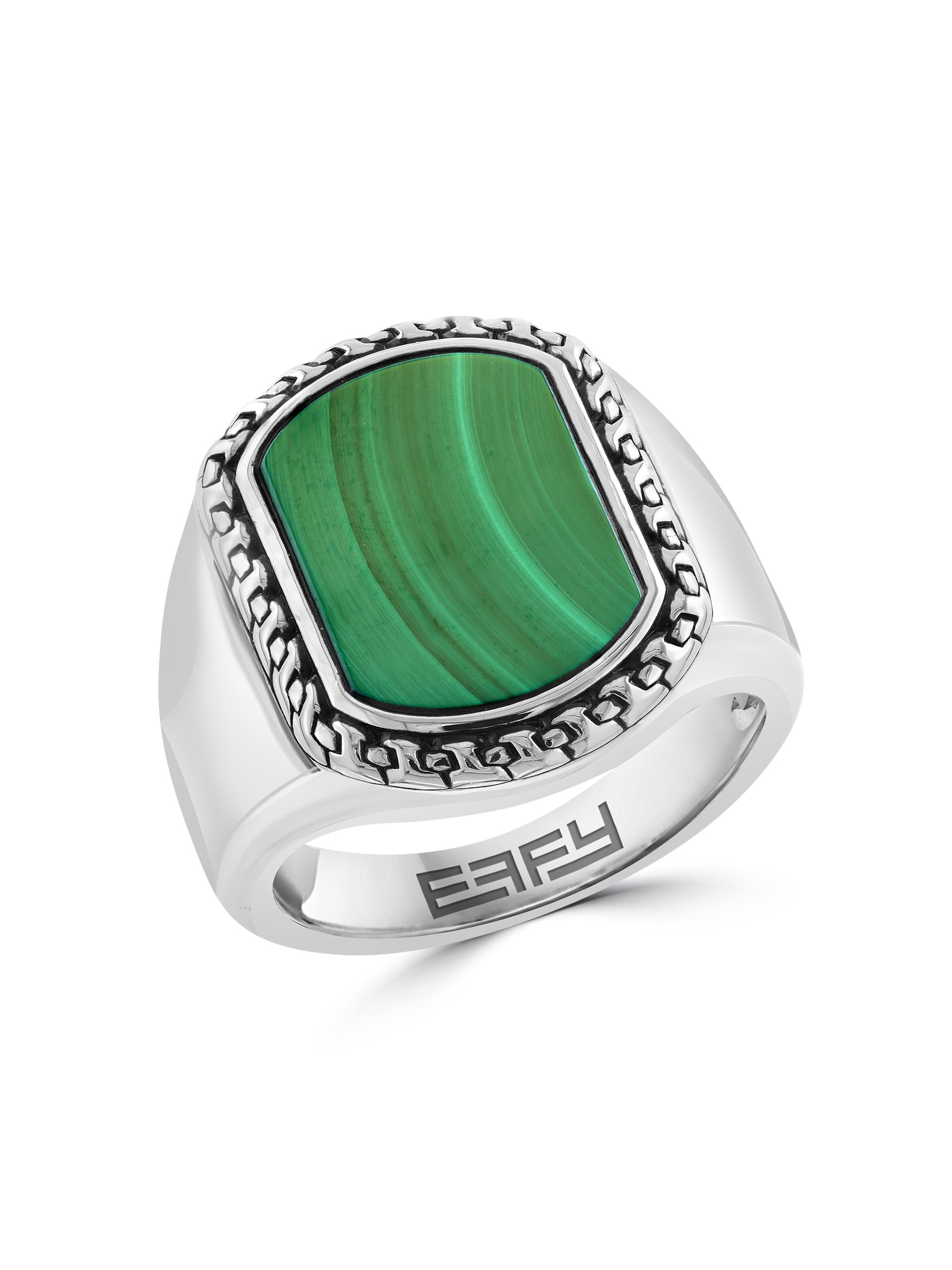 Click here for Effy Womens Sterling Silver & Malachite Ring - Sil... prices