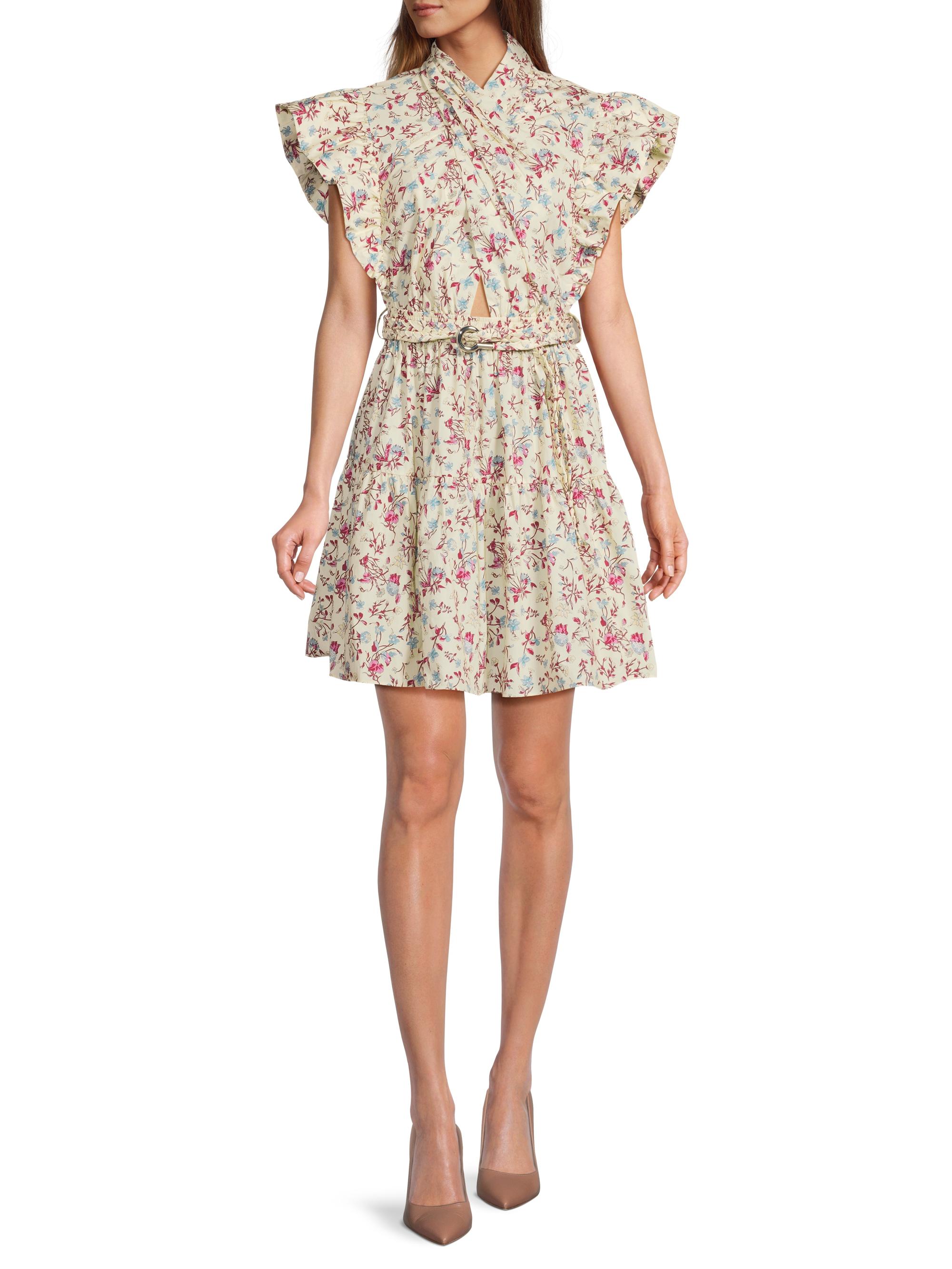 Click here for Derek Lam 10 Crosby Womens Finn Ruffle Wrap-Neck M... prices