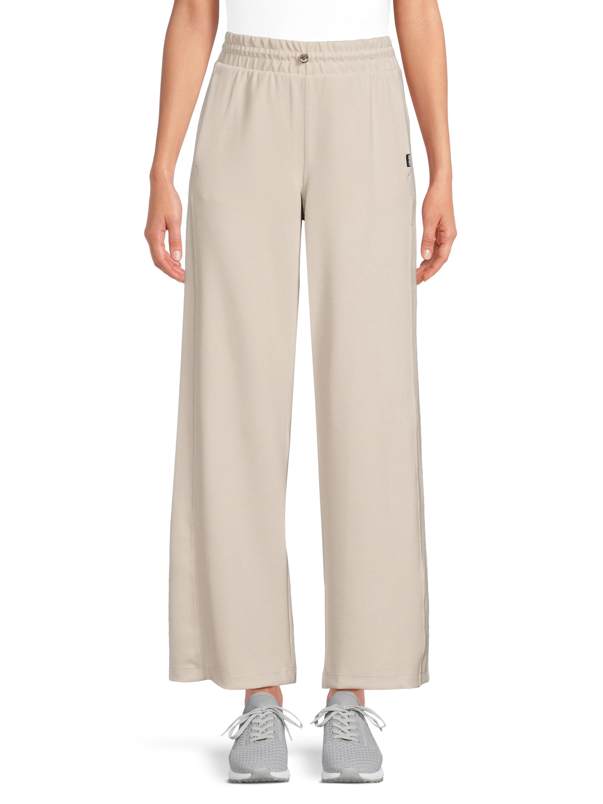 Click here for Dkny Womens Solid Wide-Leg Trackpants - Oat - Size... prices