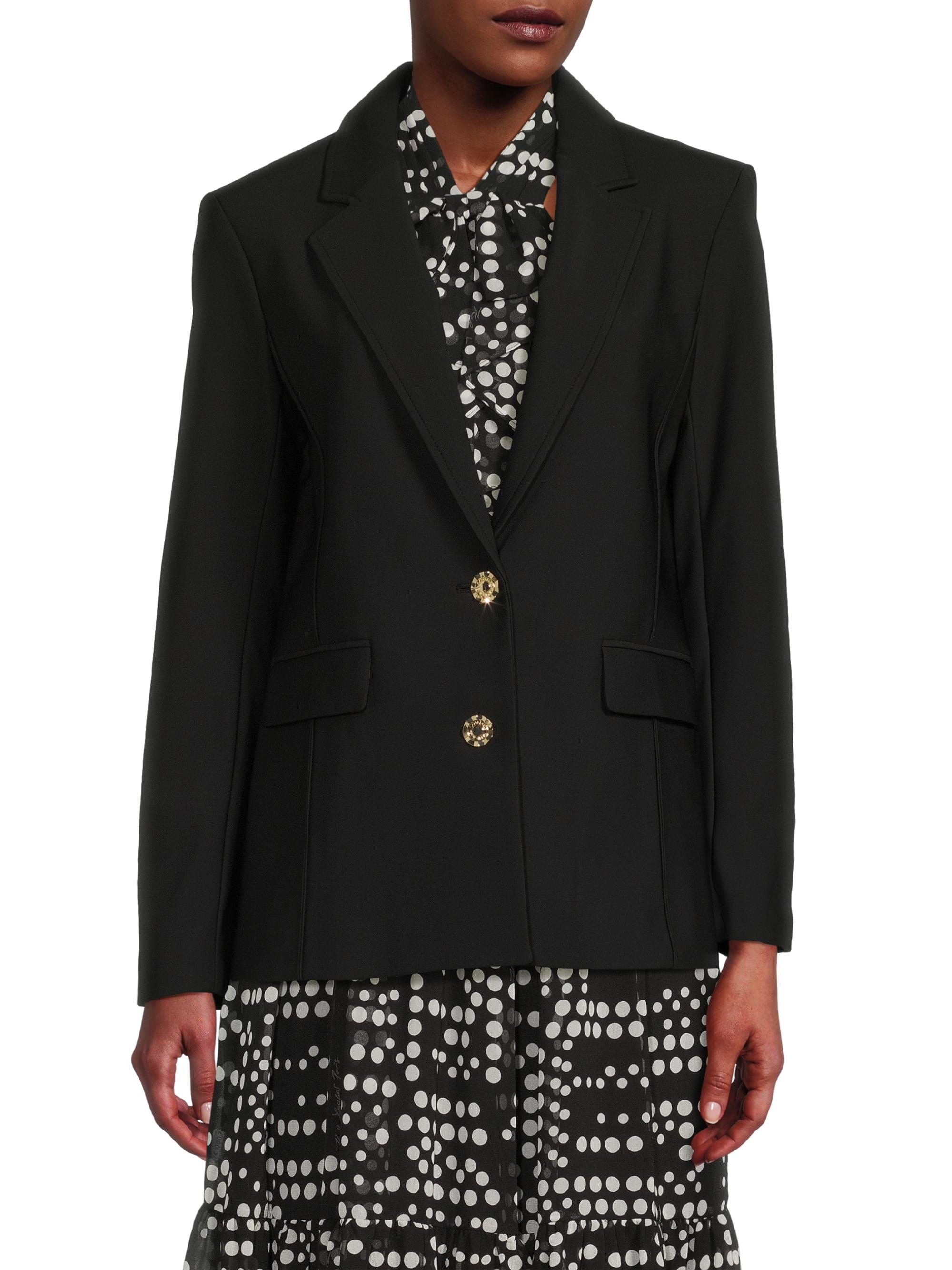 Click here for Karl Lagerfeld Paris Womens Two Button Blazer - Bl... prices
