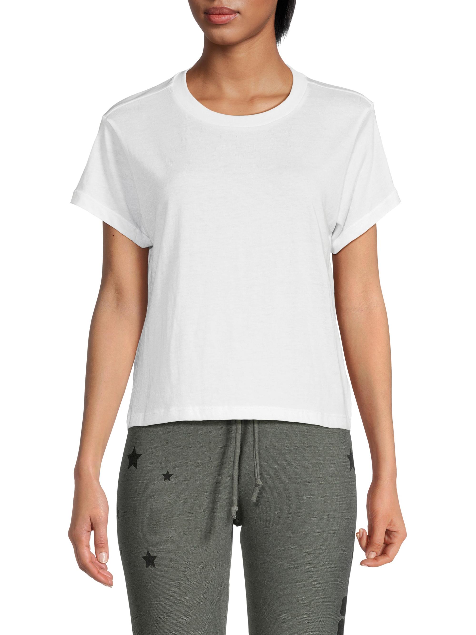 Click here for Chaser Womens Solid T-Shirt - White - Size XL prices