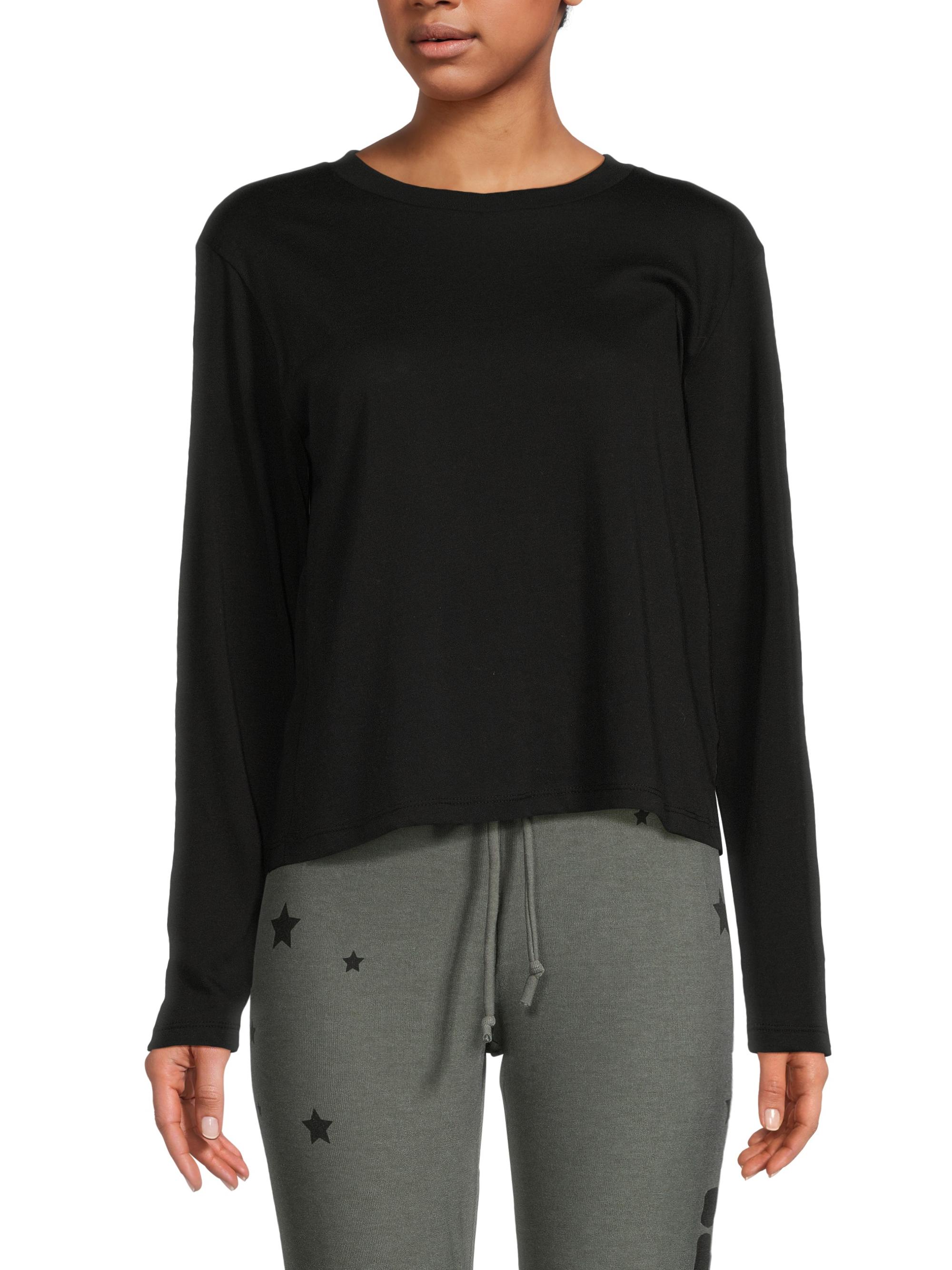 Click here for Chaser Womens Long Sleeve T-Shirt - True Black - S... prices