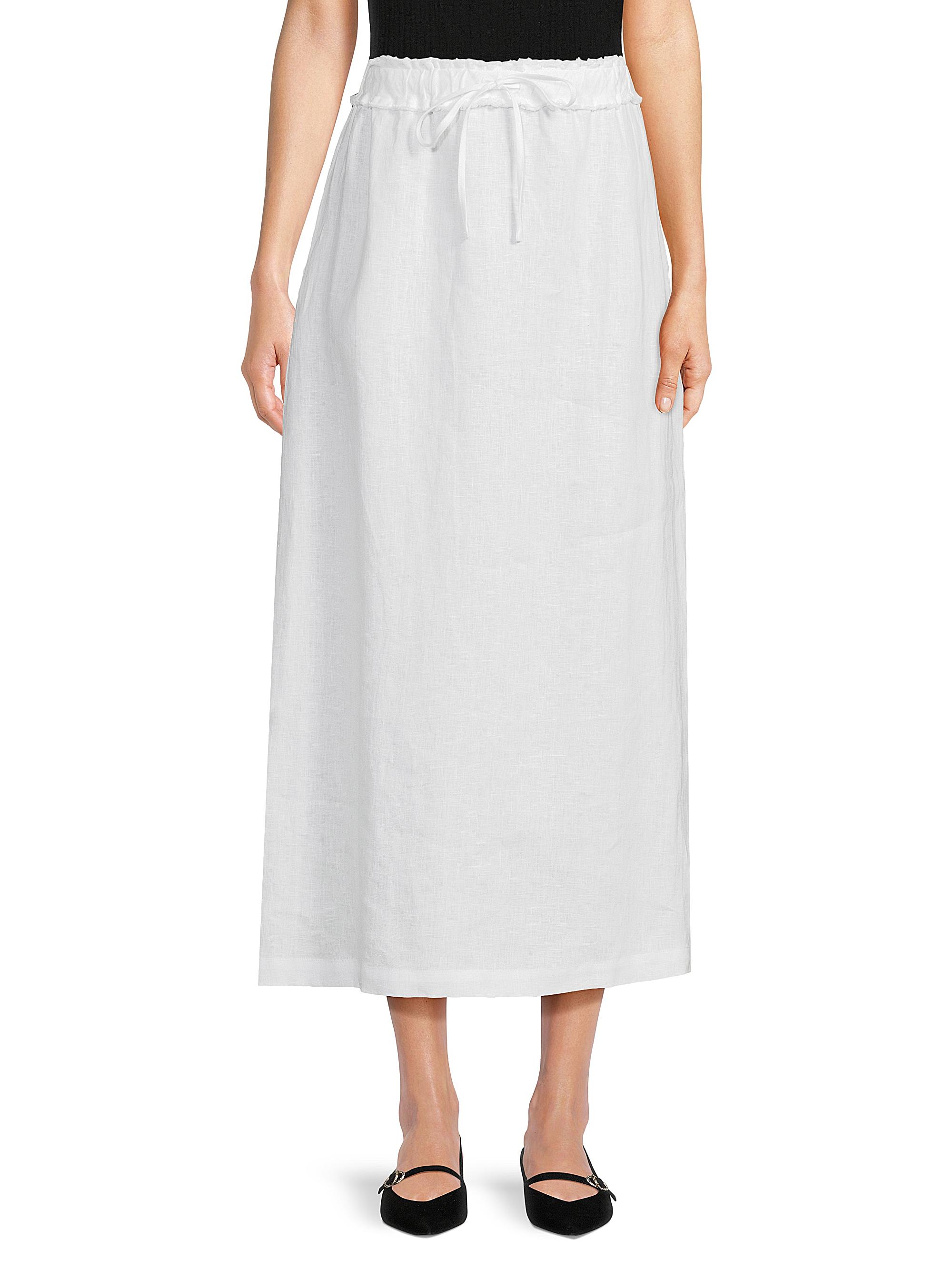 Click here for Saks Fifth Avenue Womens 100 Linen Drawstring Maxi... prices