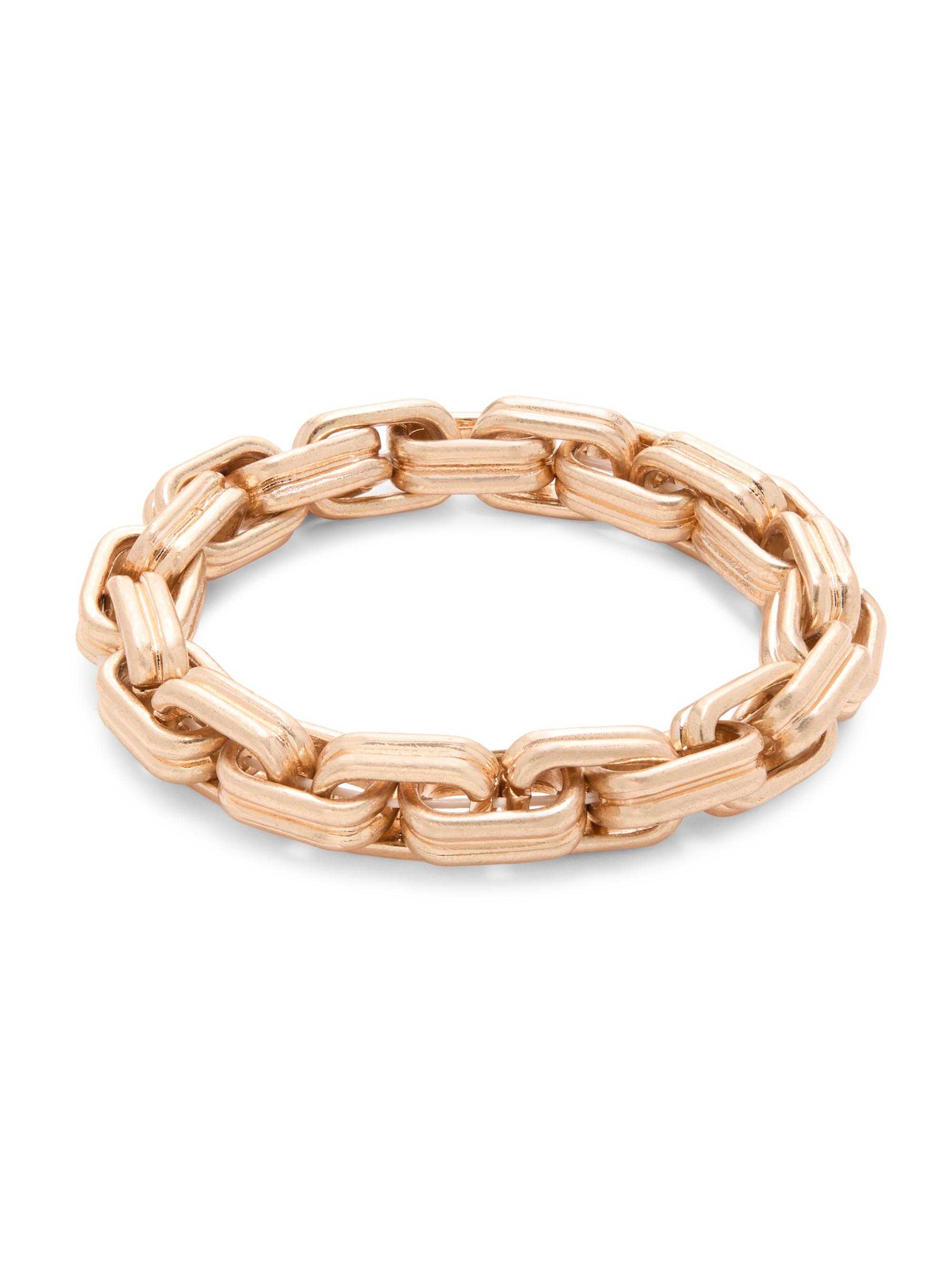 Click here for Area Stars Womens 24K Goldplated Stretch Link Brac... prices