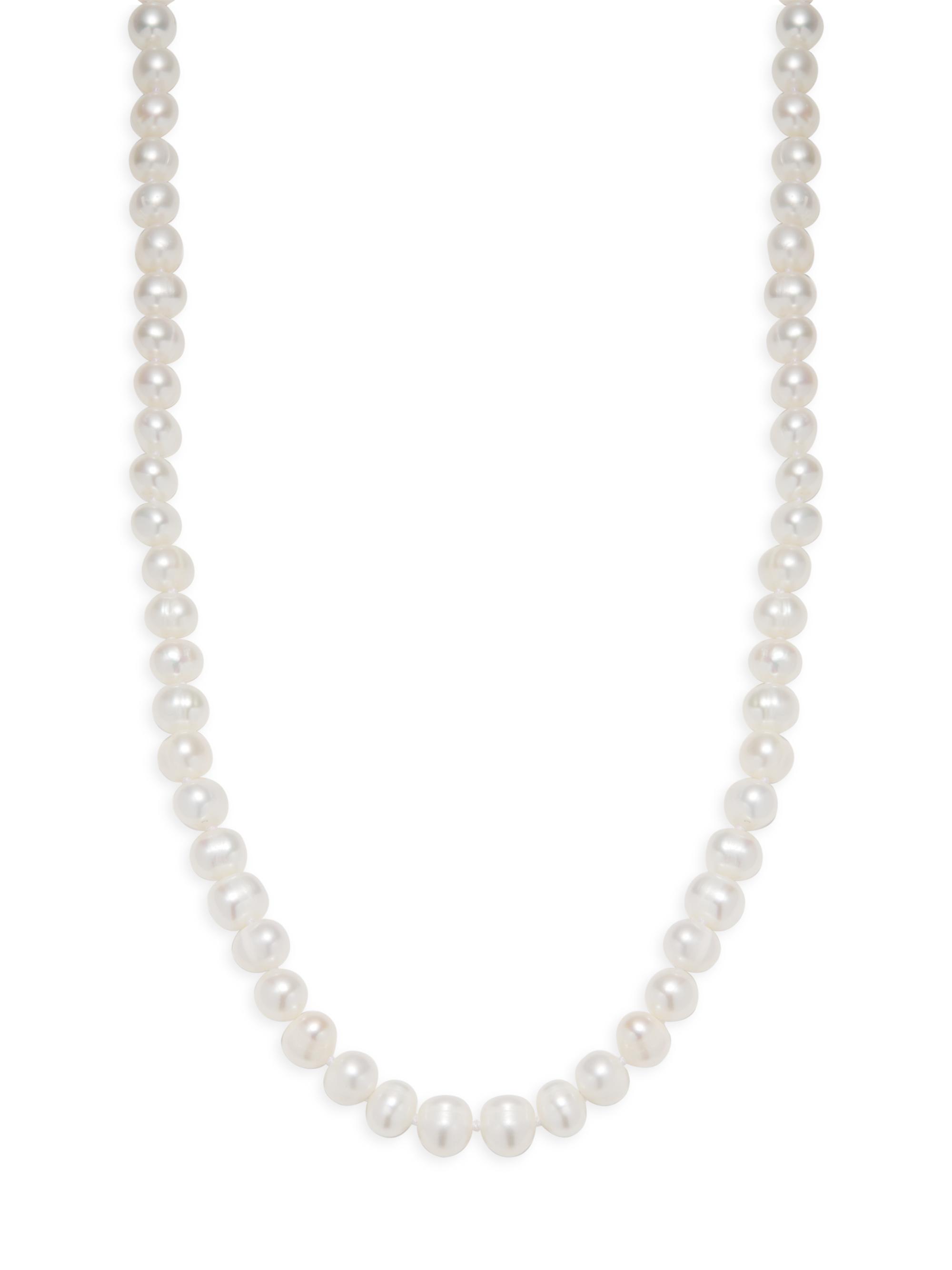 Click here for Saks Fifth Avenue Womens Sterling Silver & 6-7MM P... prices