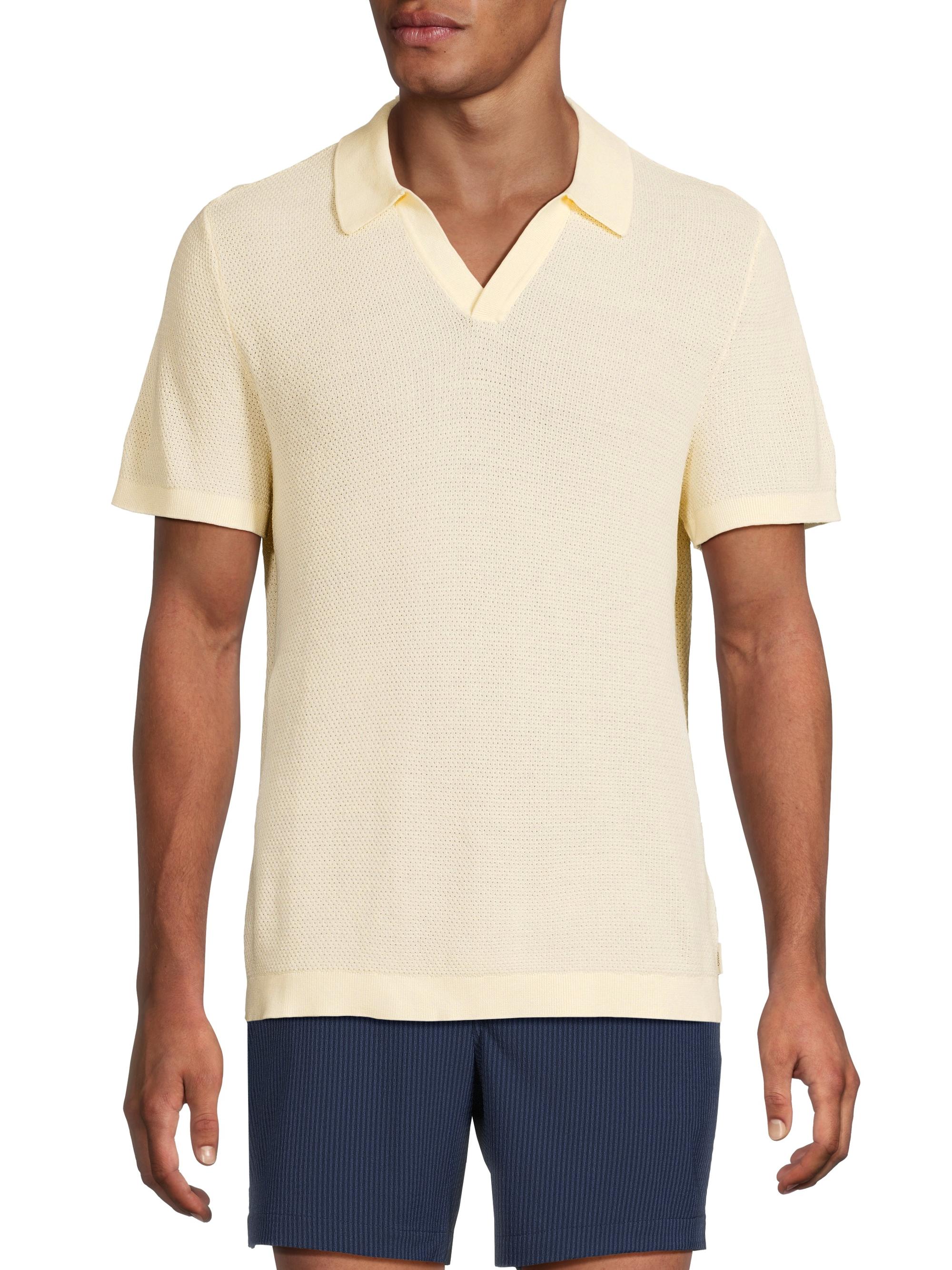 Click here for Onia Mens Cotton Polo Shirt - Light Yellow - Size... prices