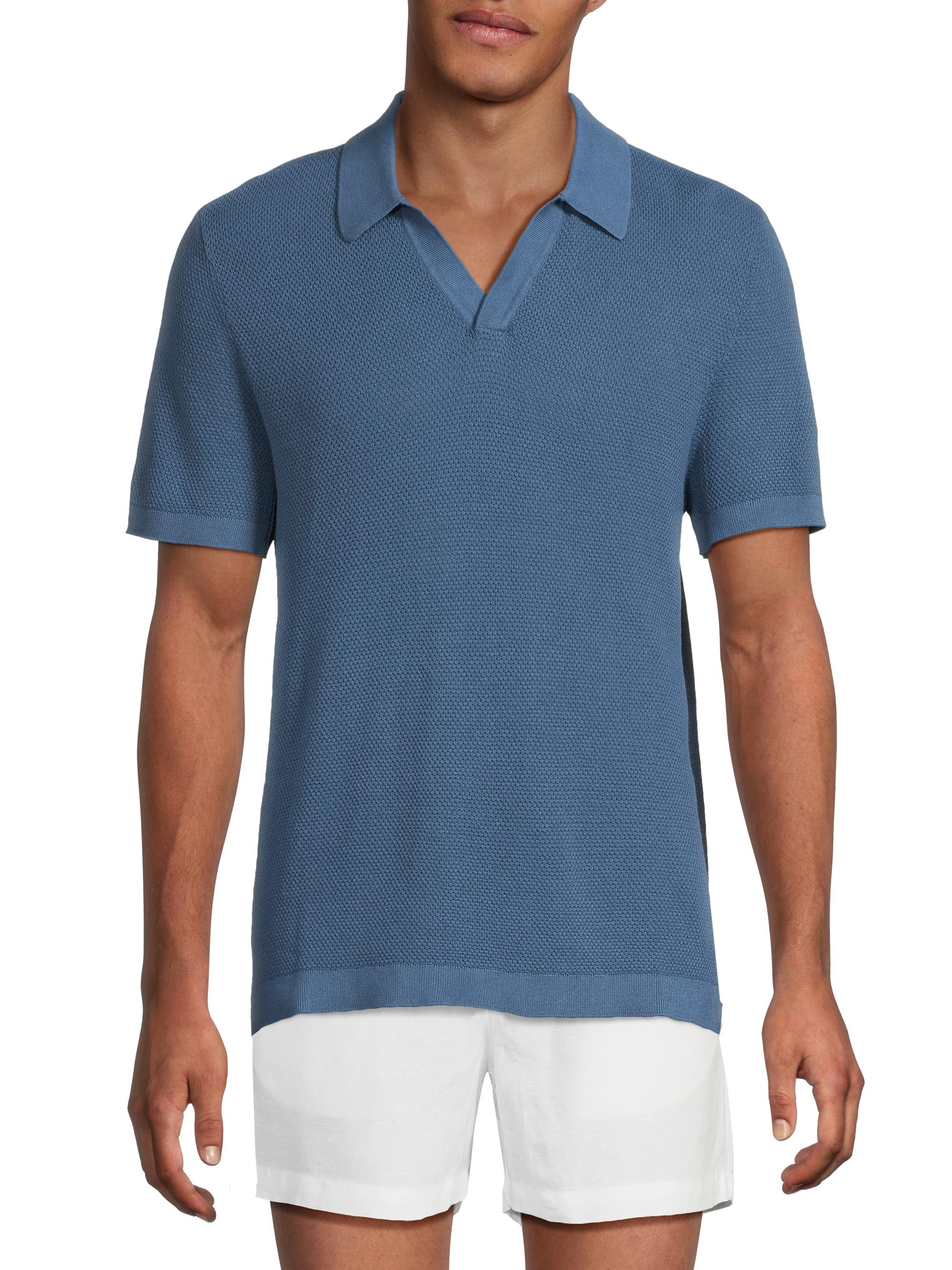 Click here for Onia Mens Cotton Polo Shirt - Vintage Indigo - Siz... prices