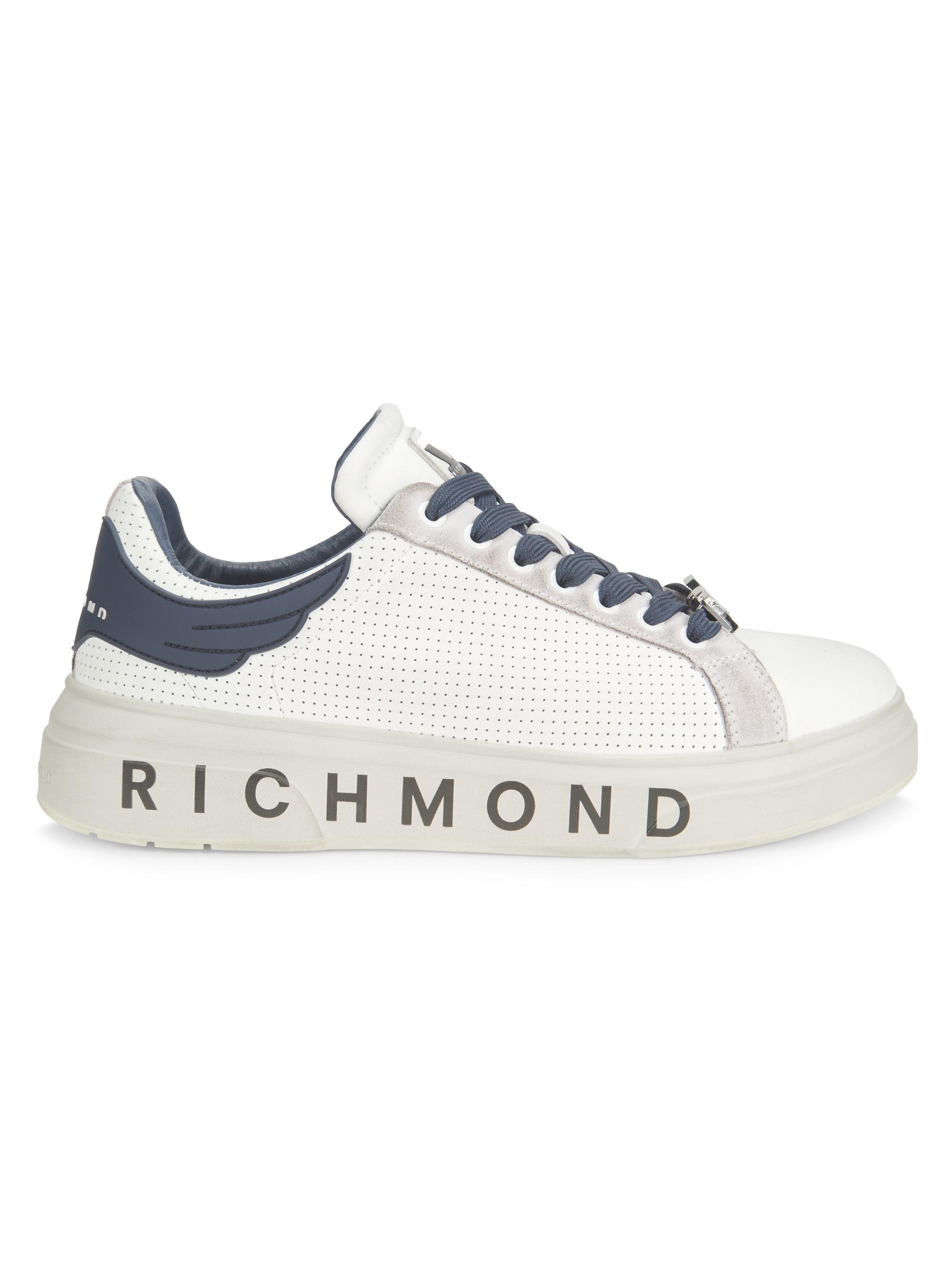 Click here for John Richmond Mens Logo Perforated Leather Platfor... prices