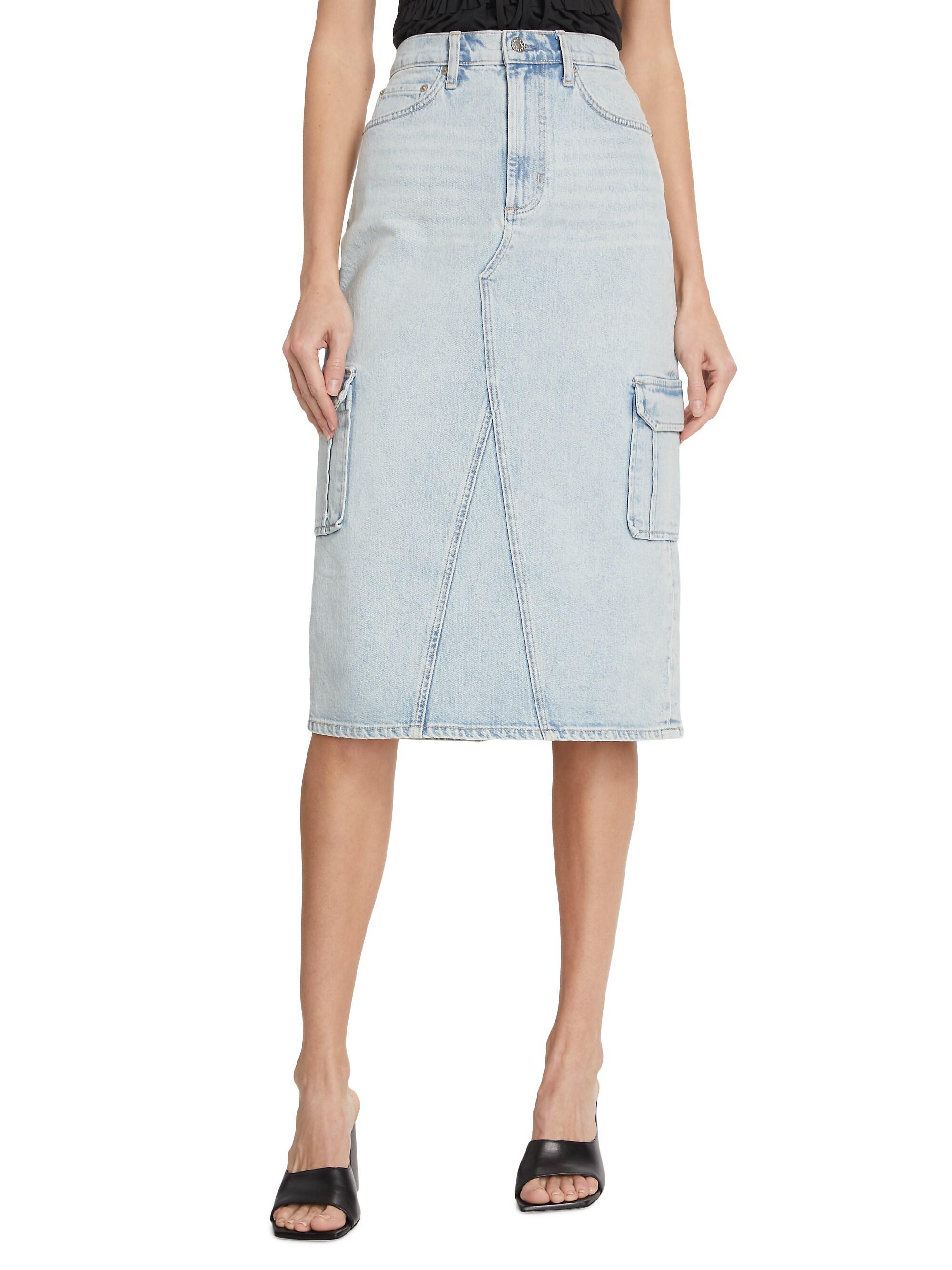 Click here for Rails Womens Highland Stretch Denim Midi-Skirt - L... prices