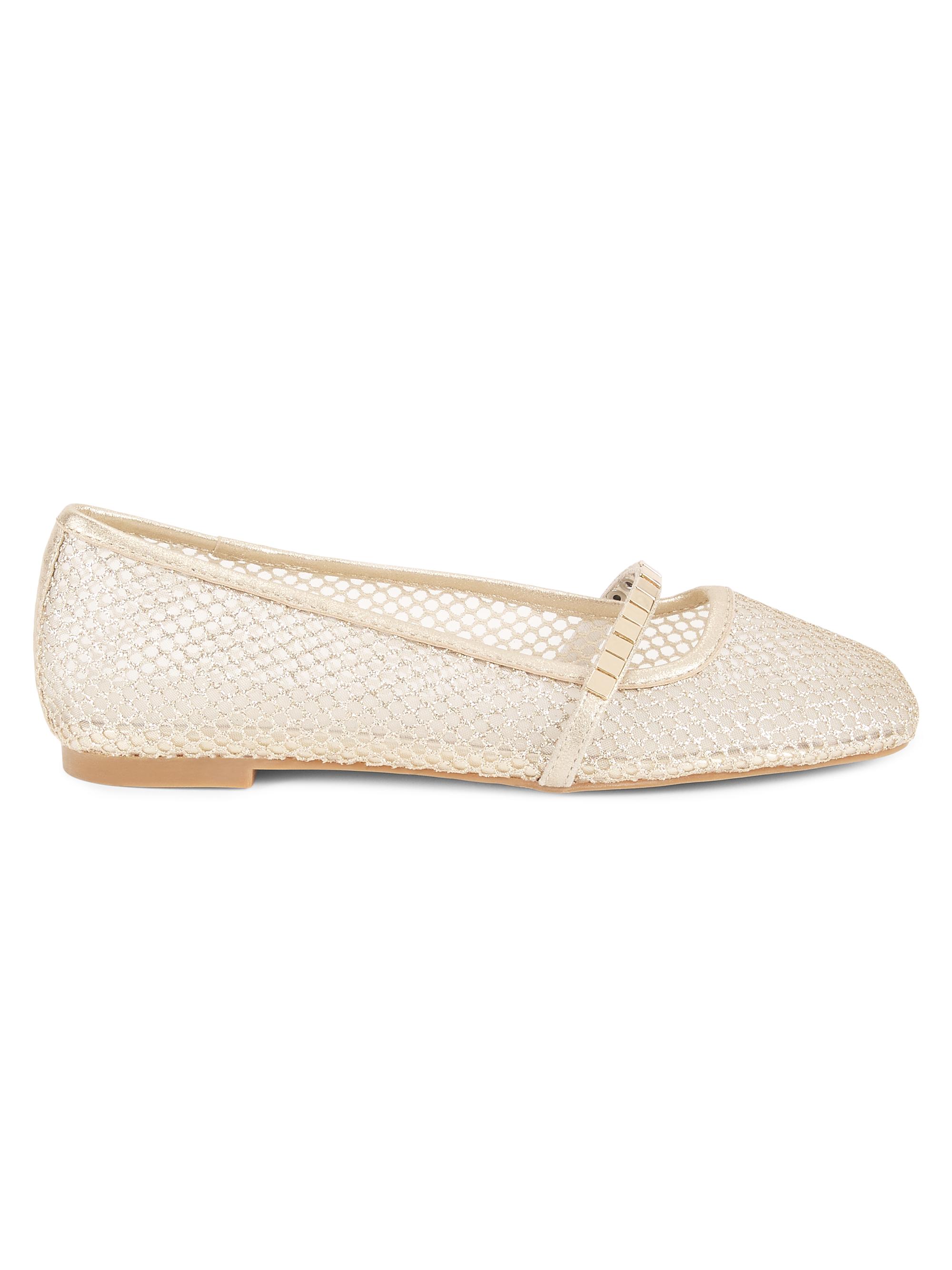 Click here for Sanctuary Womens Cache Mesh Leather Ballet Flats -... prices