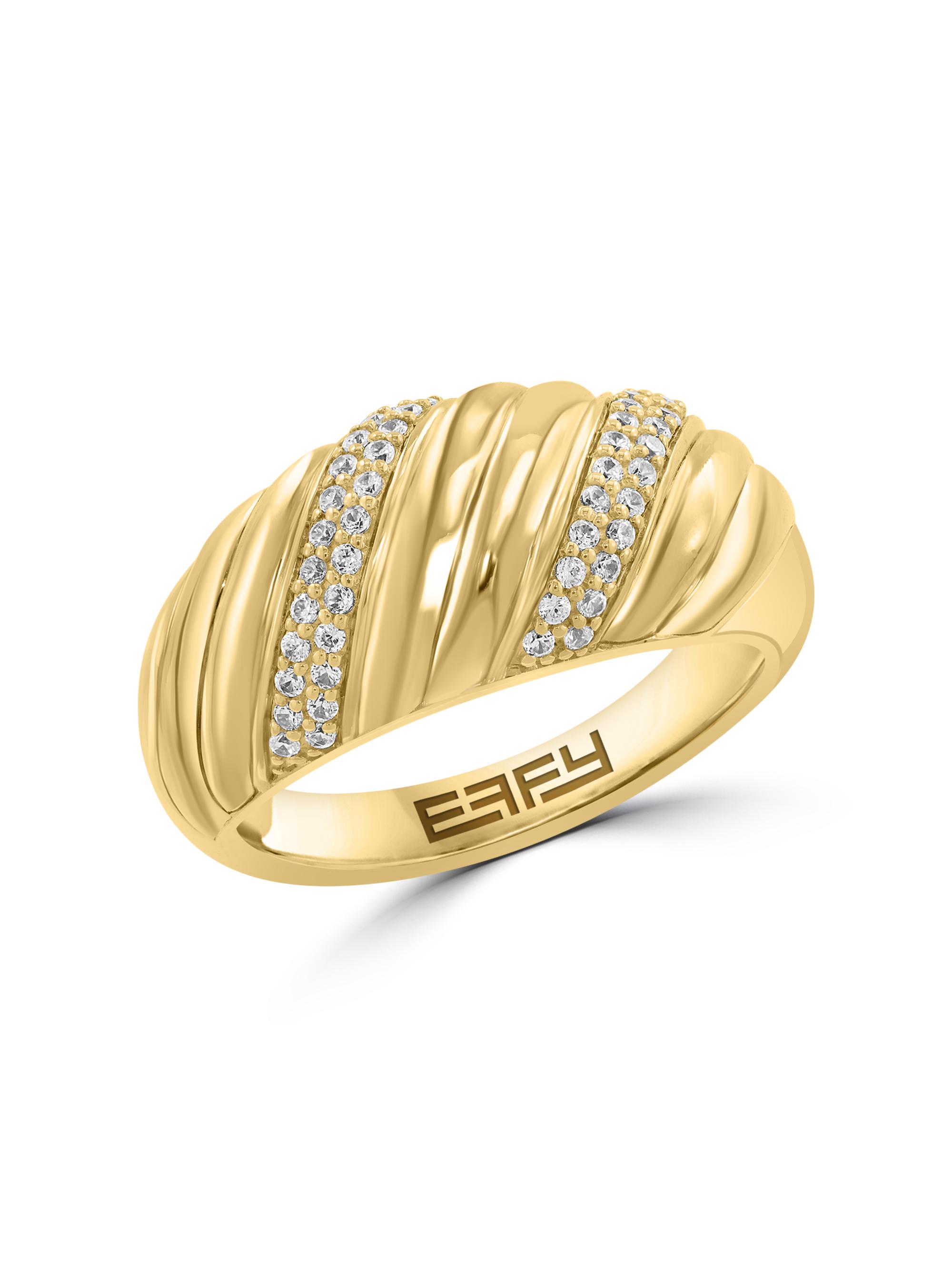 Click here for Effy Eny Womens 14K Yellow Goldplated Silver & Cub... prices